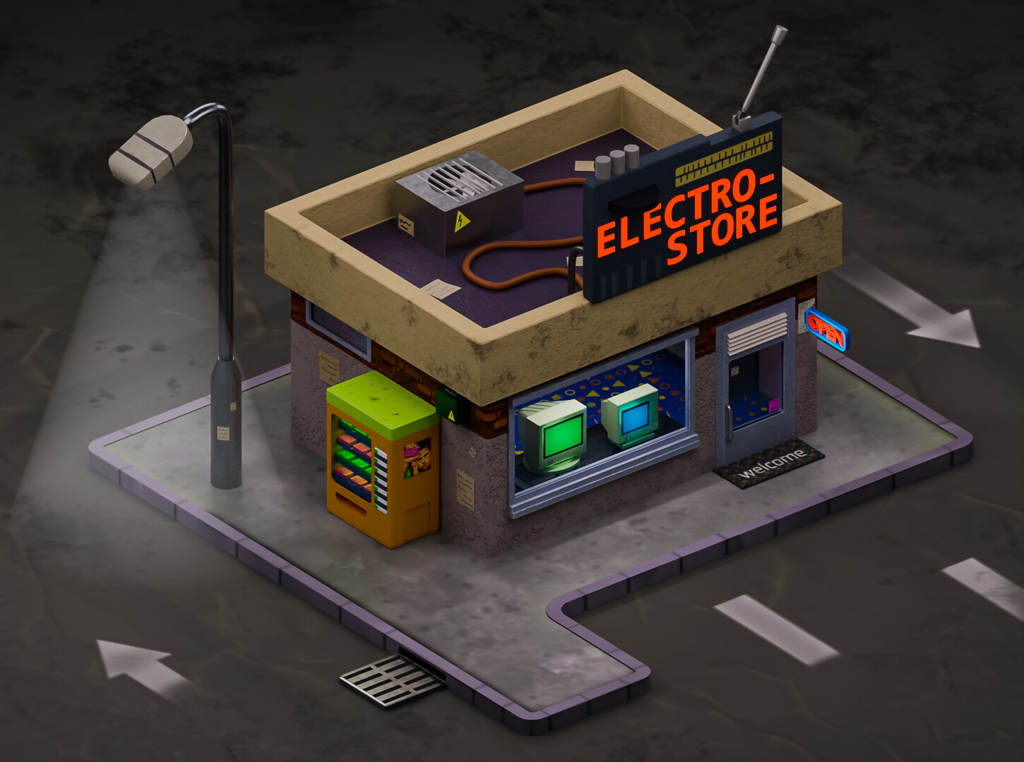 ArtStation - Stylized-Electro Store