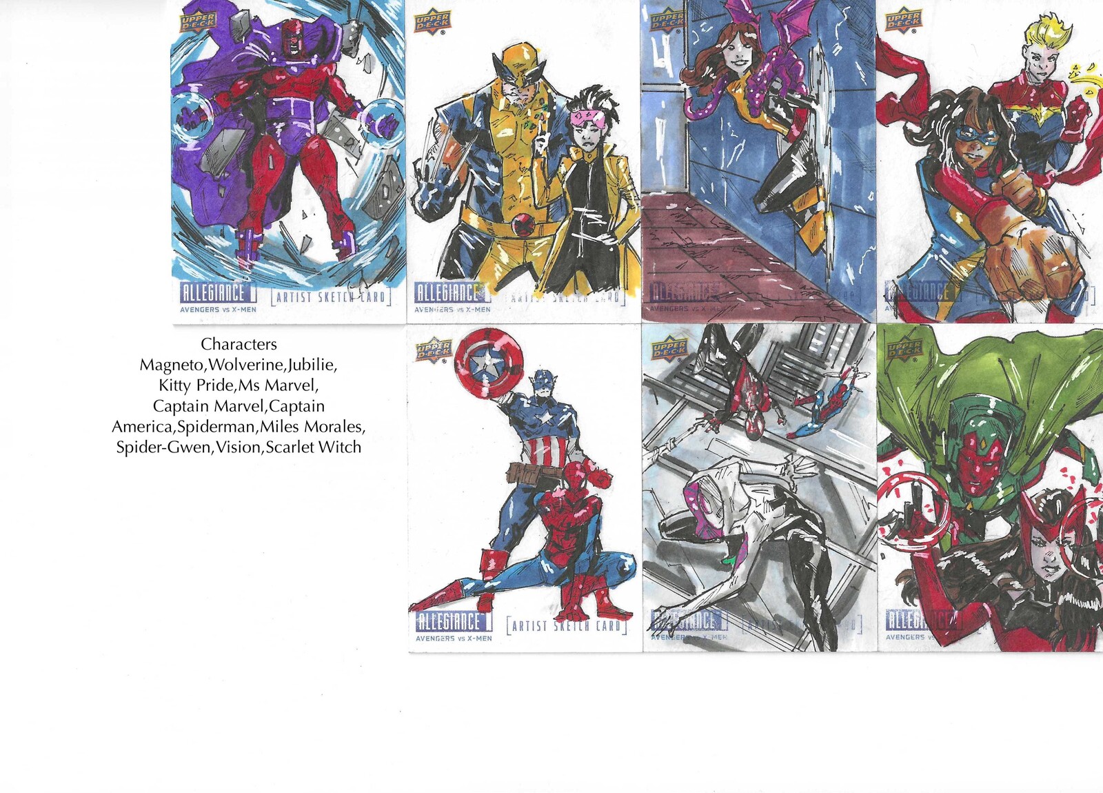 Jarret Katz - Upper Deck Marvel Avengers vs X-men Sketchcards