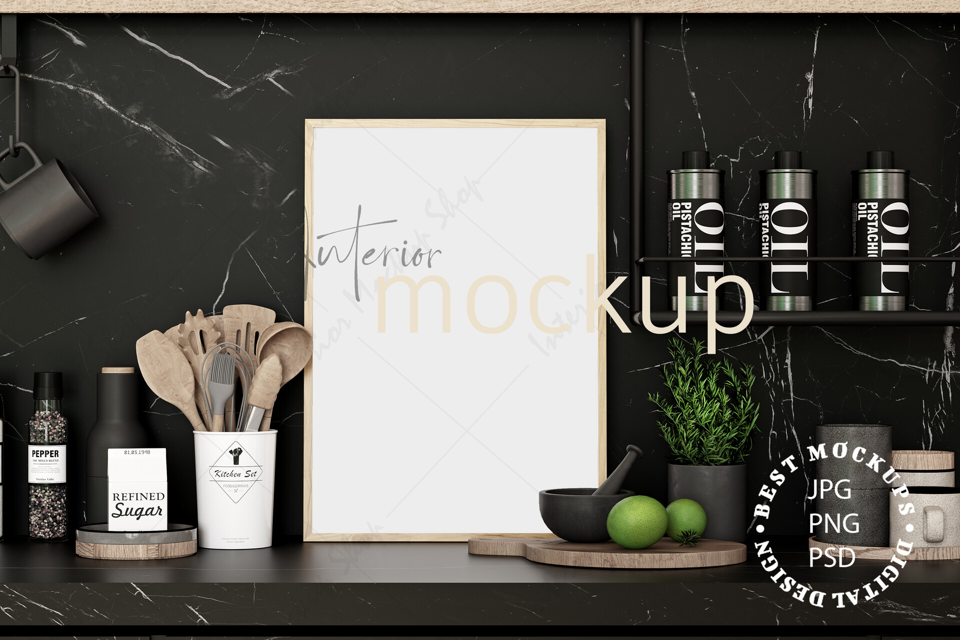 ArtStation - Kitchen frame mockup for digital art