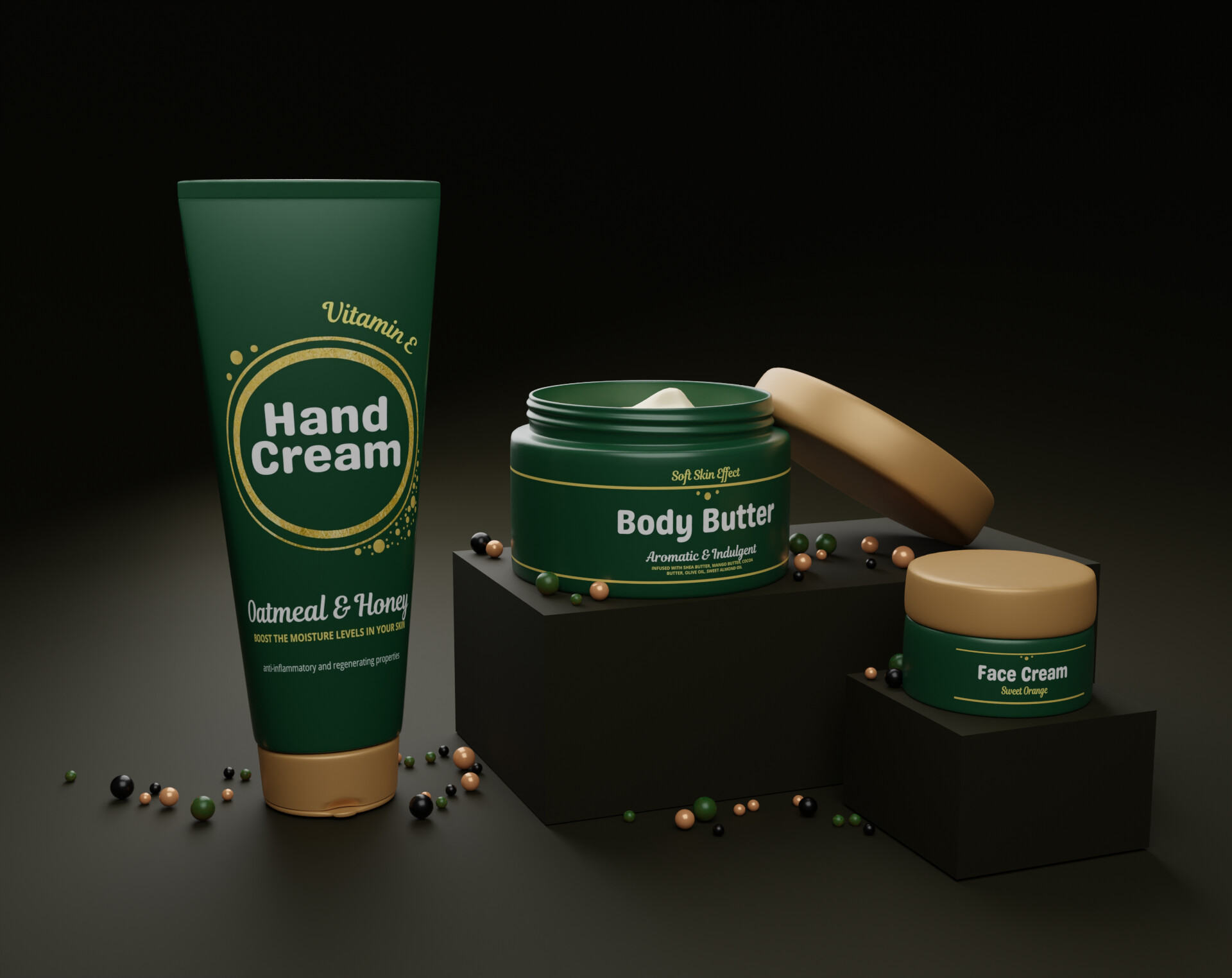 ArtStation - Luxe Elegance - 3D Product Packaging Design