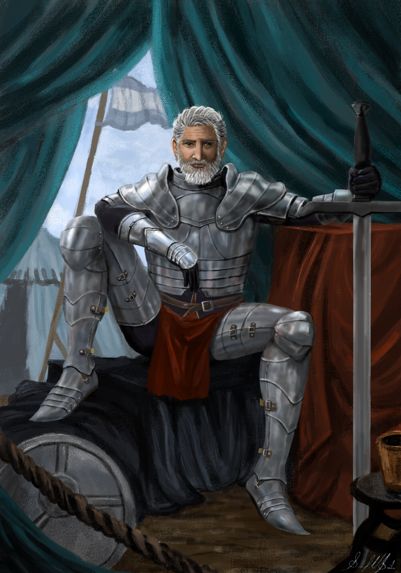 ArtStation - Knight in the tent