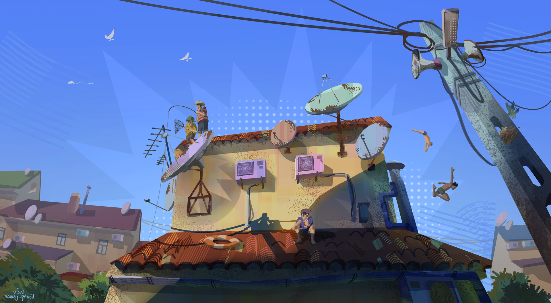 ArtStation - Rooftop Kids