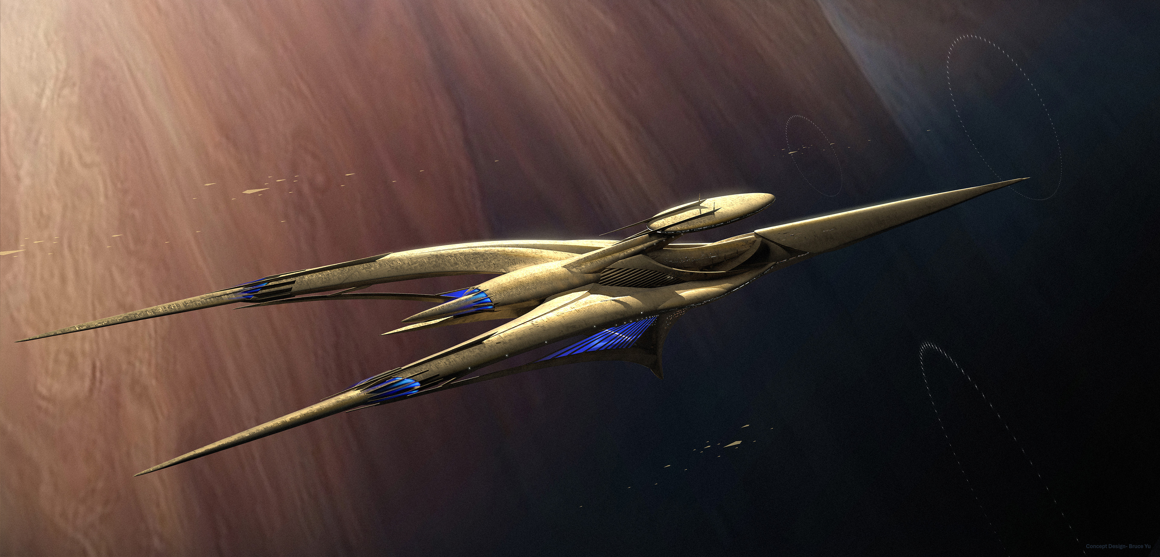 Golden ship design by Bruce Yu : r/ImaginaryStarships