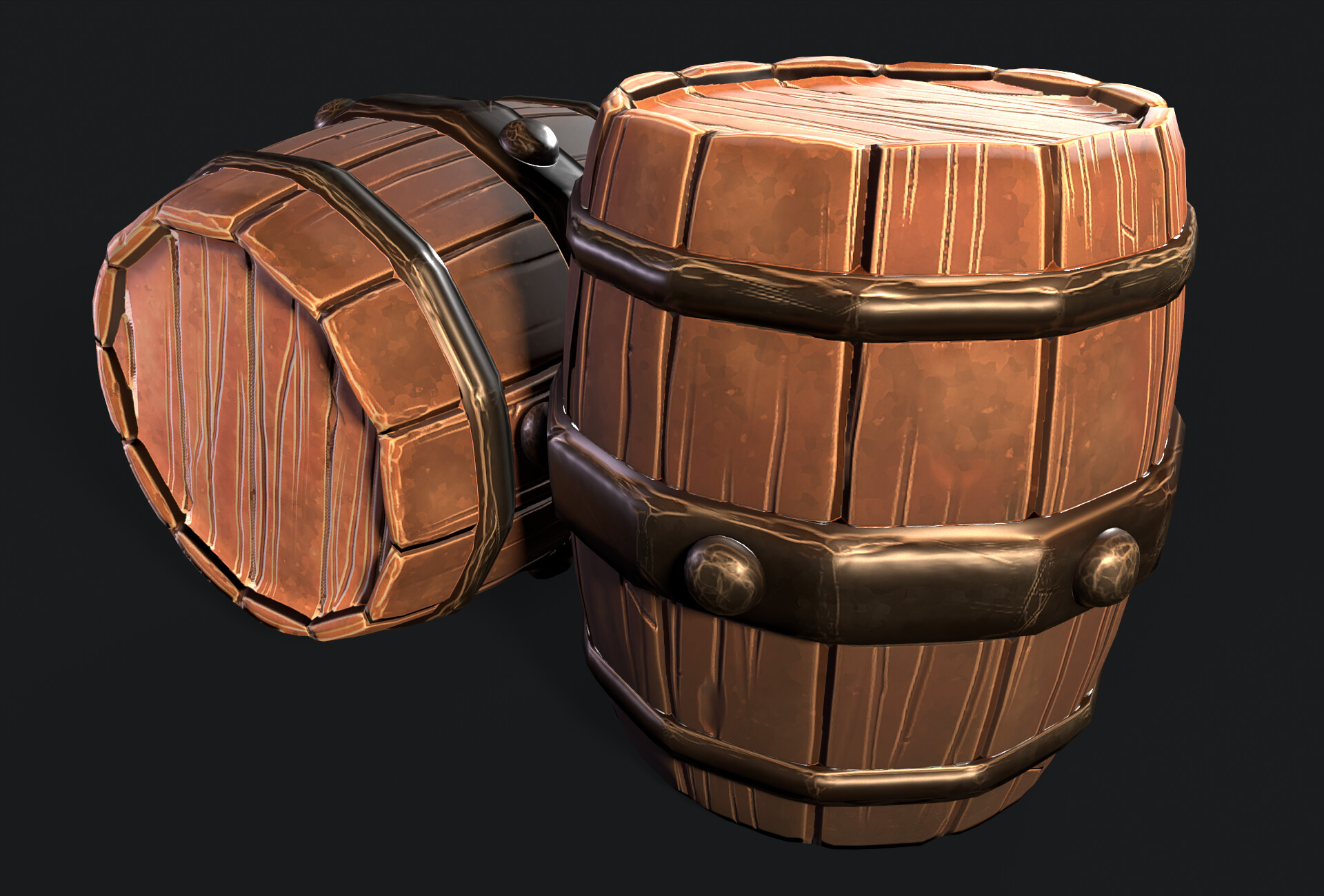 ArtStation - Stylized Barrel/Barril texturizado