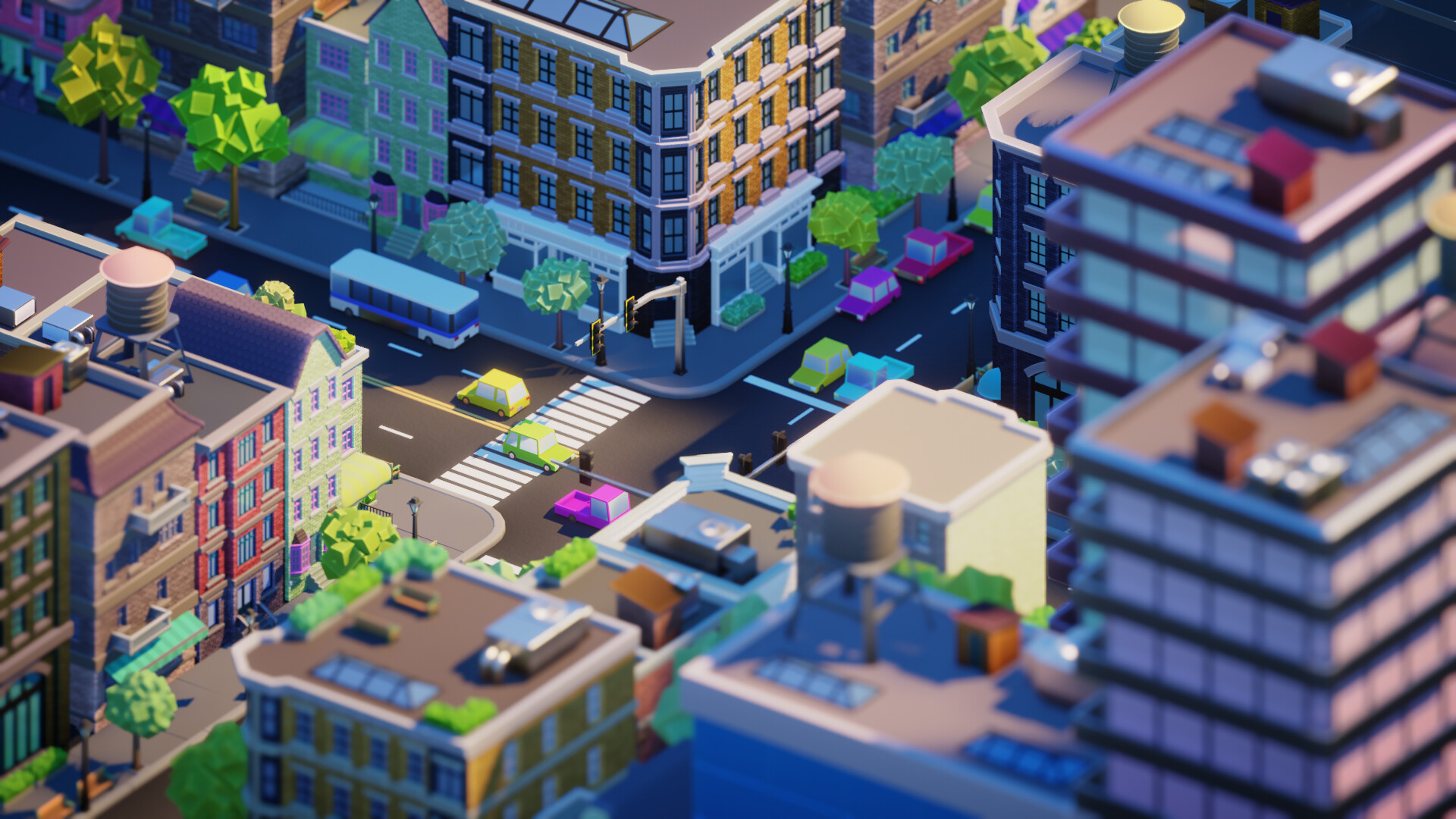 ArtStation - Low Poly City