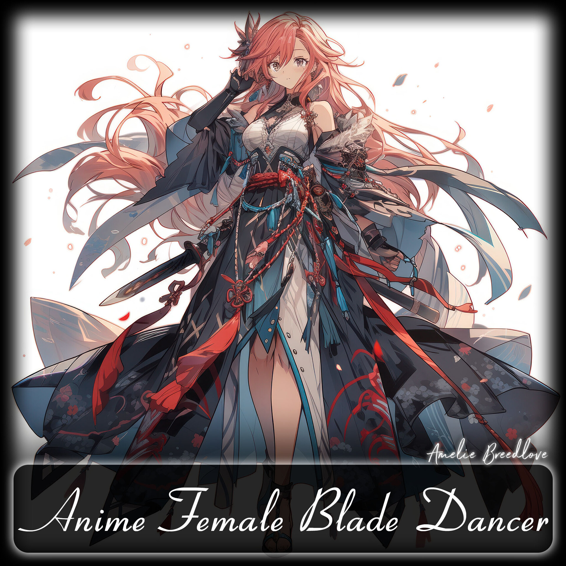Amelie Anime - 200 Anime Female Blade Dancer (Full Body) Reference Pack ...