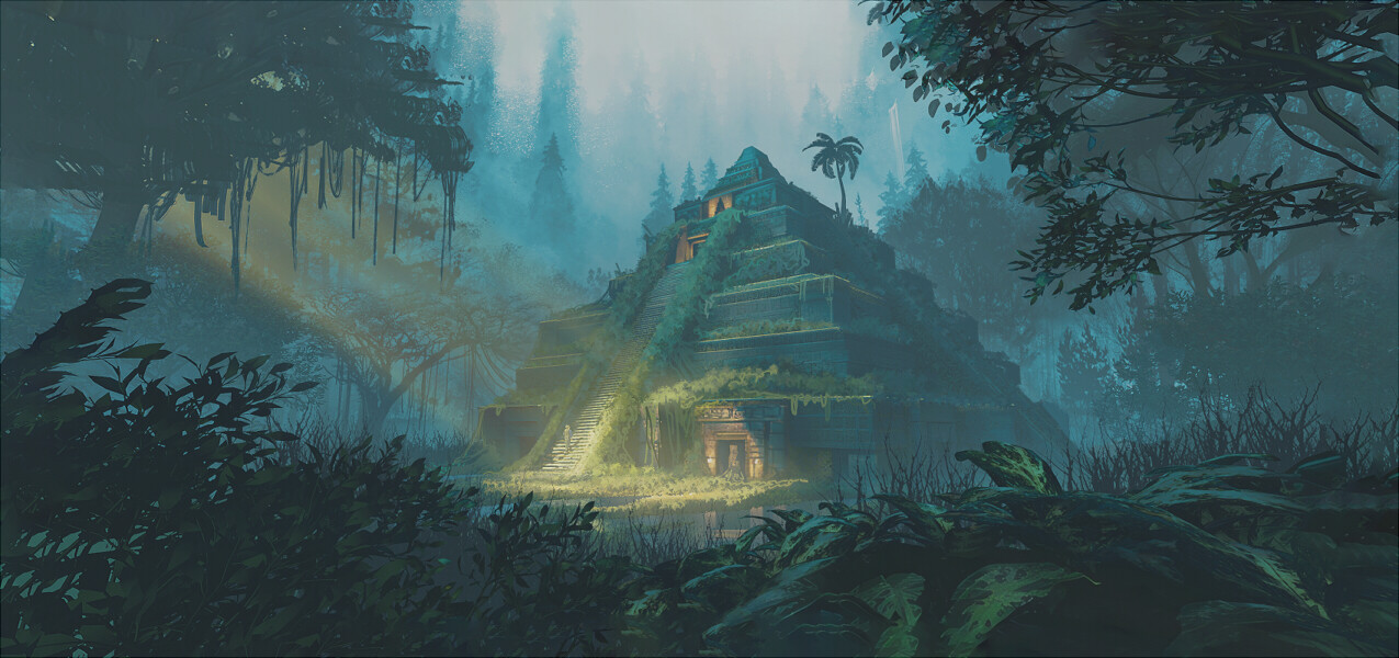 ArtStation - Pyramid in the forest