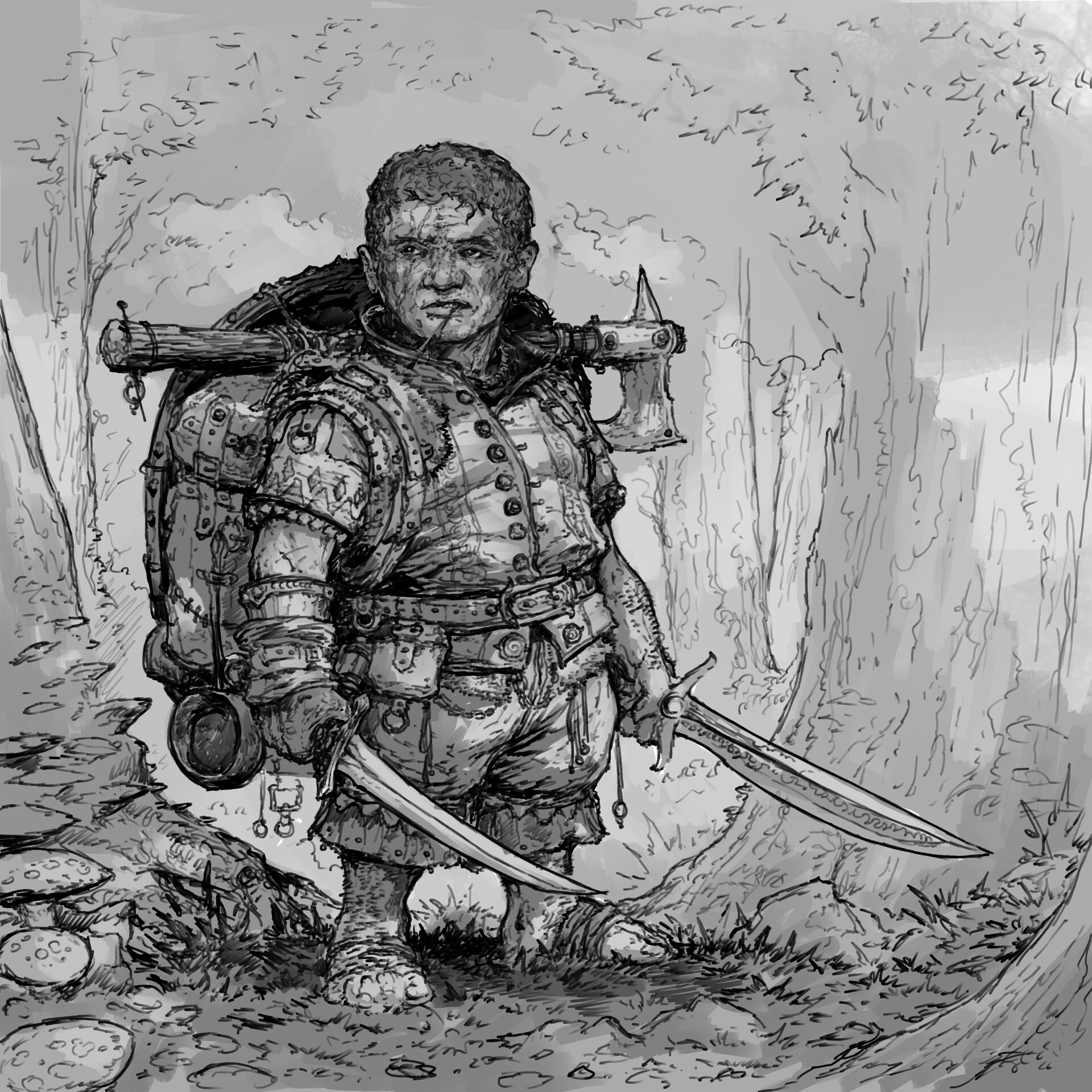 ArtStation - some warrior hobbits