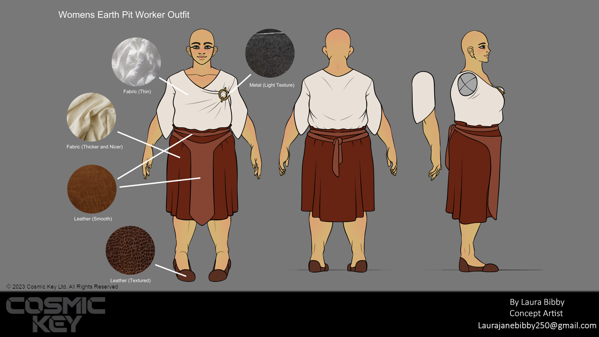 Laura Bibby - COSMIC KEY - Character Outfits Concept Arts - Woman