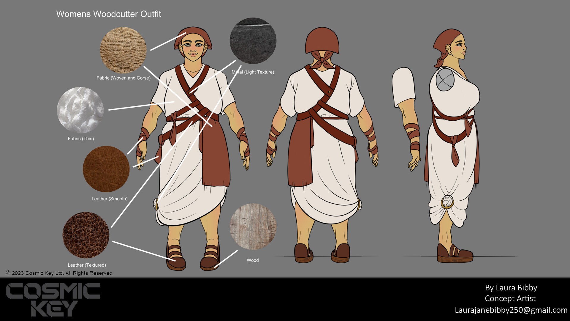 Laura Bibby - COSMIC KEY - Character Outfits Concept Arts - Woman