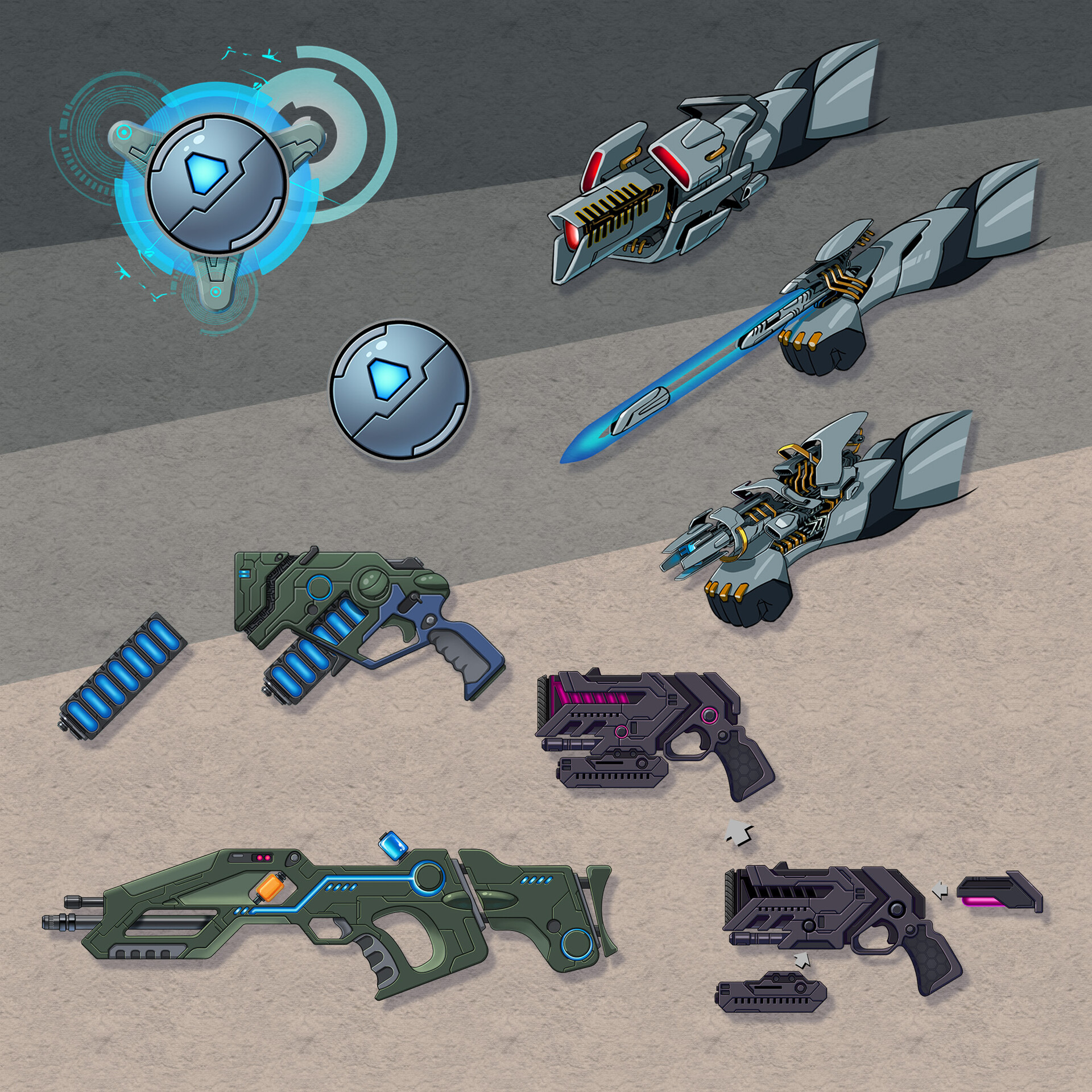 ArtStation - Weapons concept