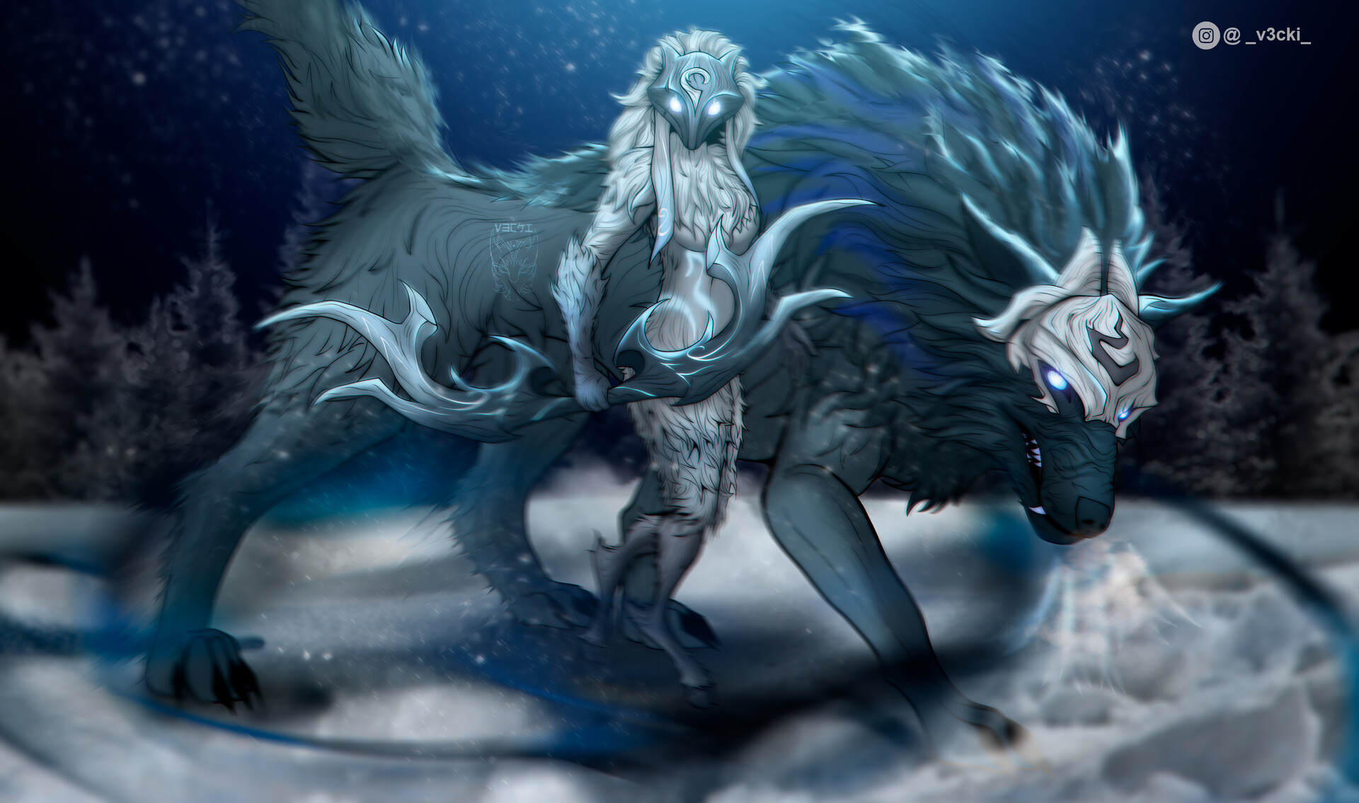 ArtStation - Kindred Cinematic Still Here 2024 League of Legends Fan Art!