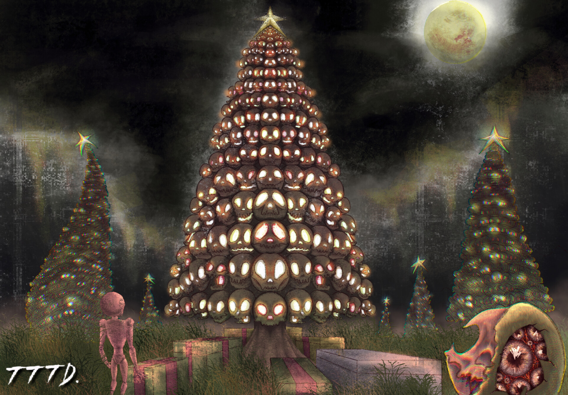 ArtStation - Skull Christmas tree