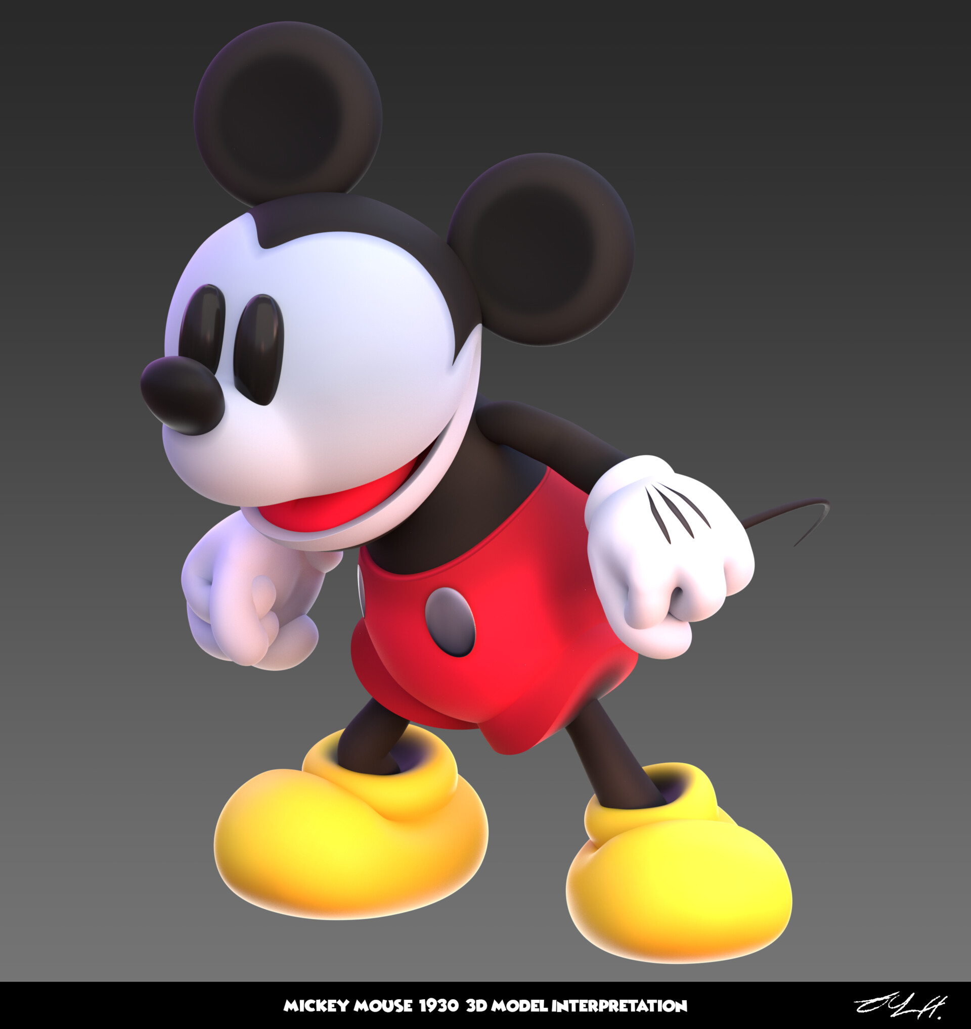 ArtStation - Mickey Mouse (1930's 3D Model Interpretation)