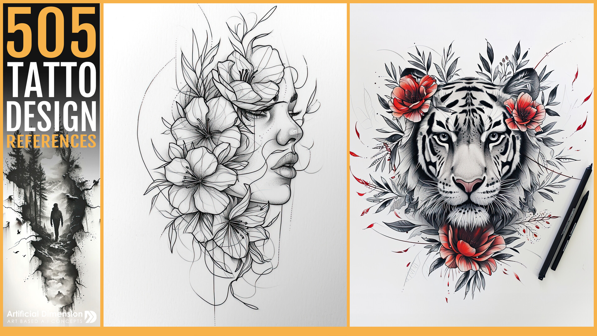 Artificial Dimension - 505 Tattoo Design References