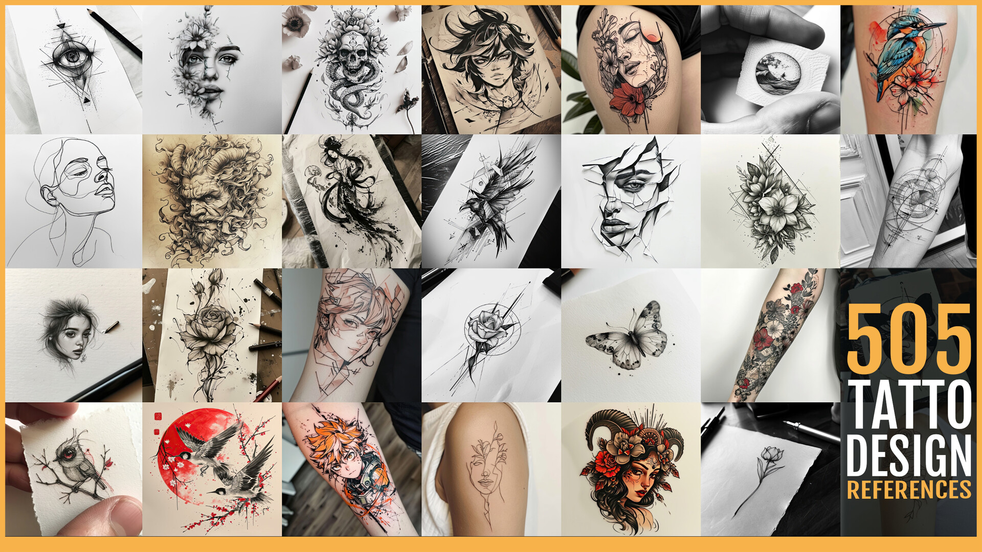 Artificial Dimension - 505 Tattoo Design References