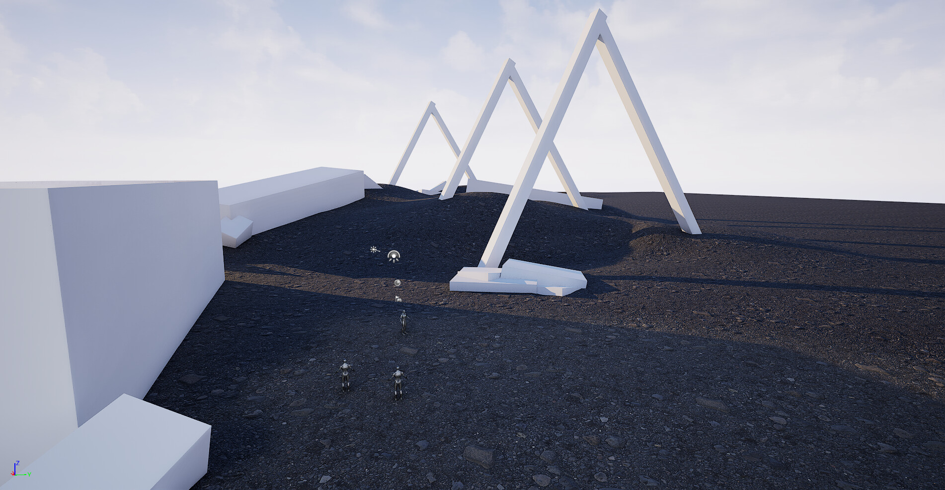 Shane Boucher Game Designer Portfolio - LEVEL BLOCKING - OPENING SCENE - 01