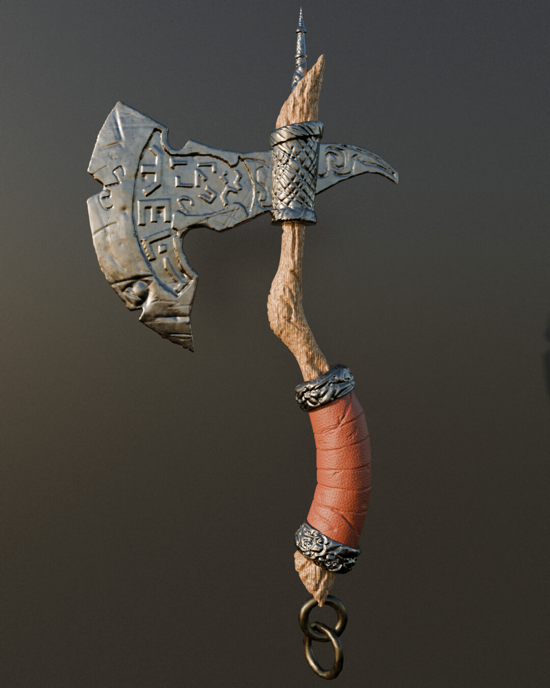 ArtStation - Forged in Pixels: Unveiling the 3D Axe Game Asset – A Weapon of Digital Destruction!