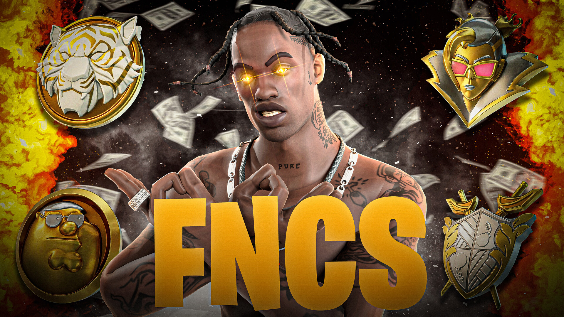 ArtStation - Travis Scott Fortnite Thumbnail
