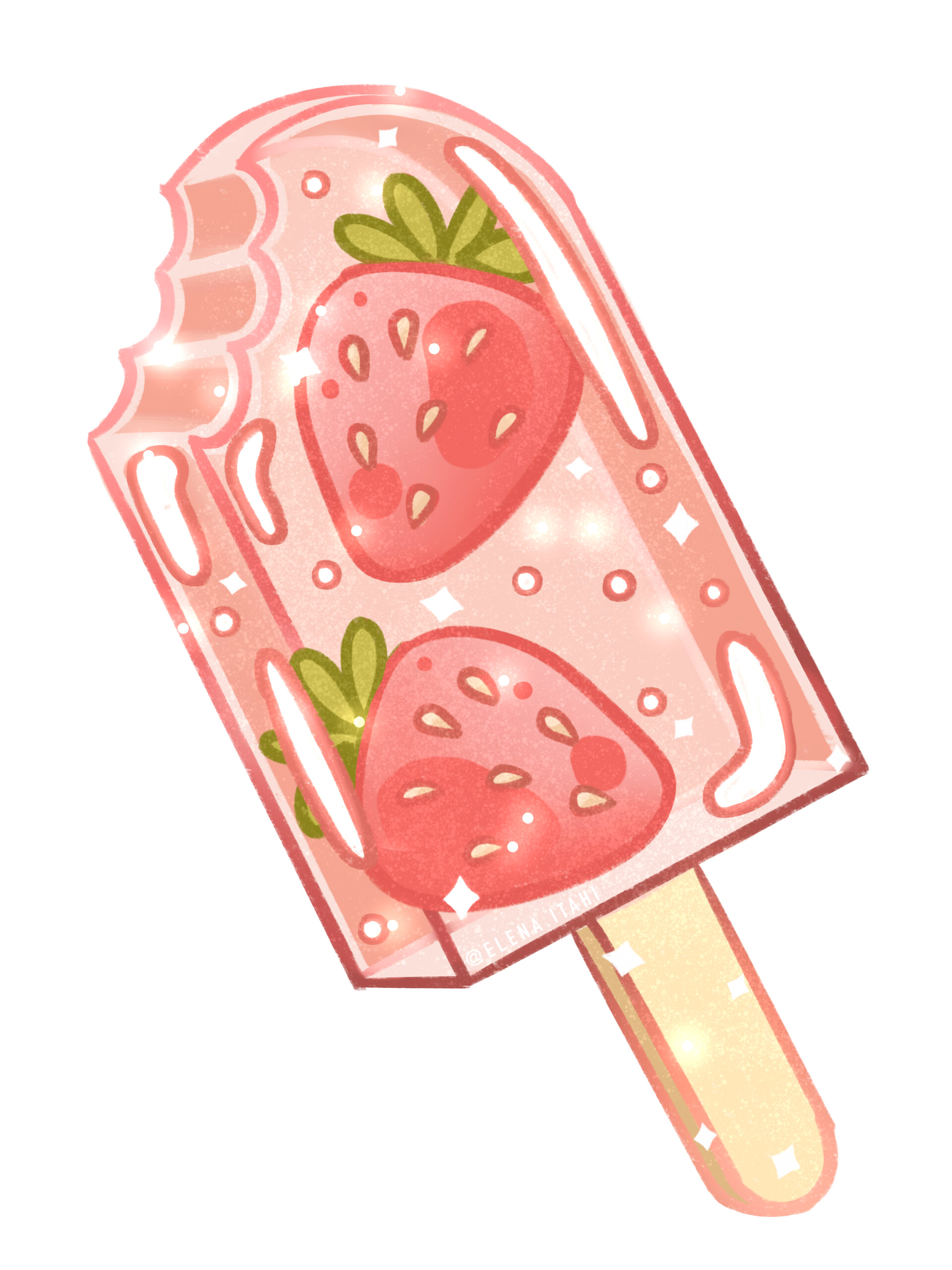 ArtStation - Strawberry Popsicle Sticker