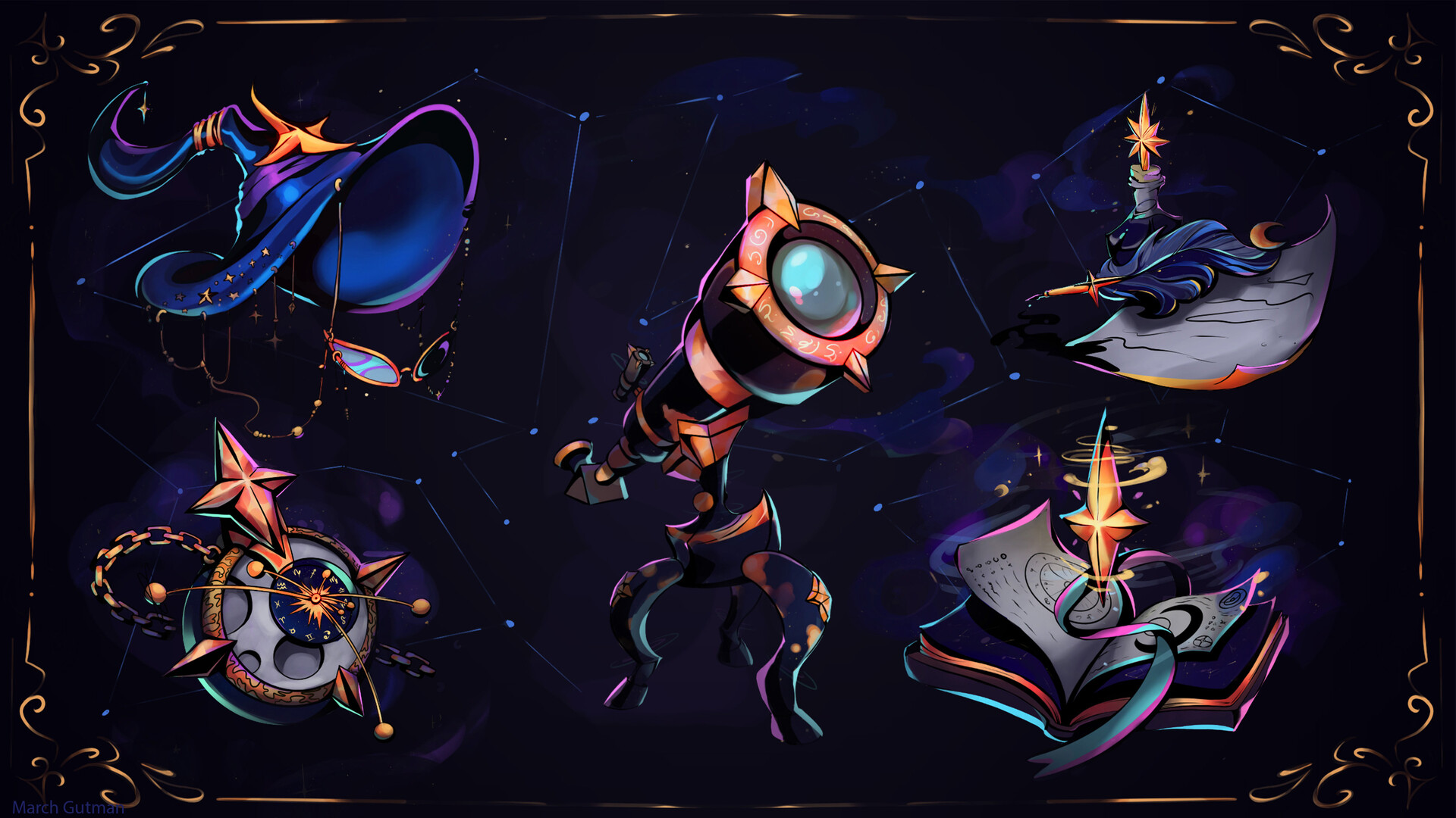 ArtStation - Star mage - 5 props