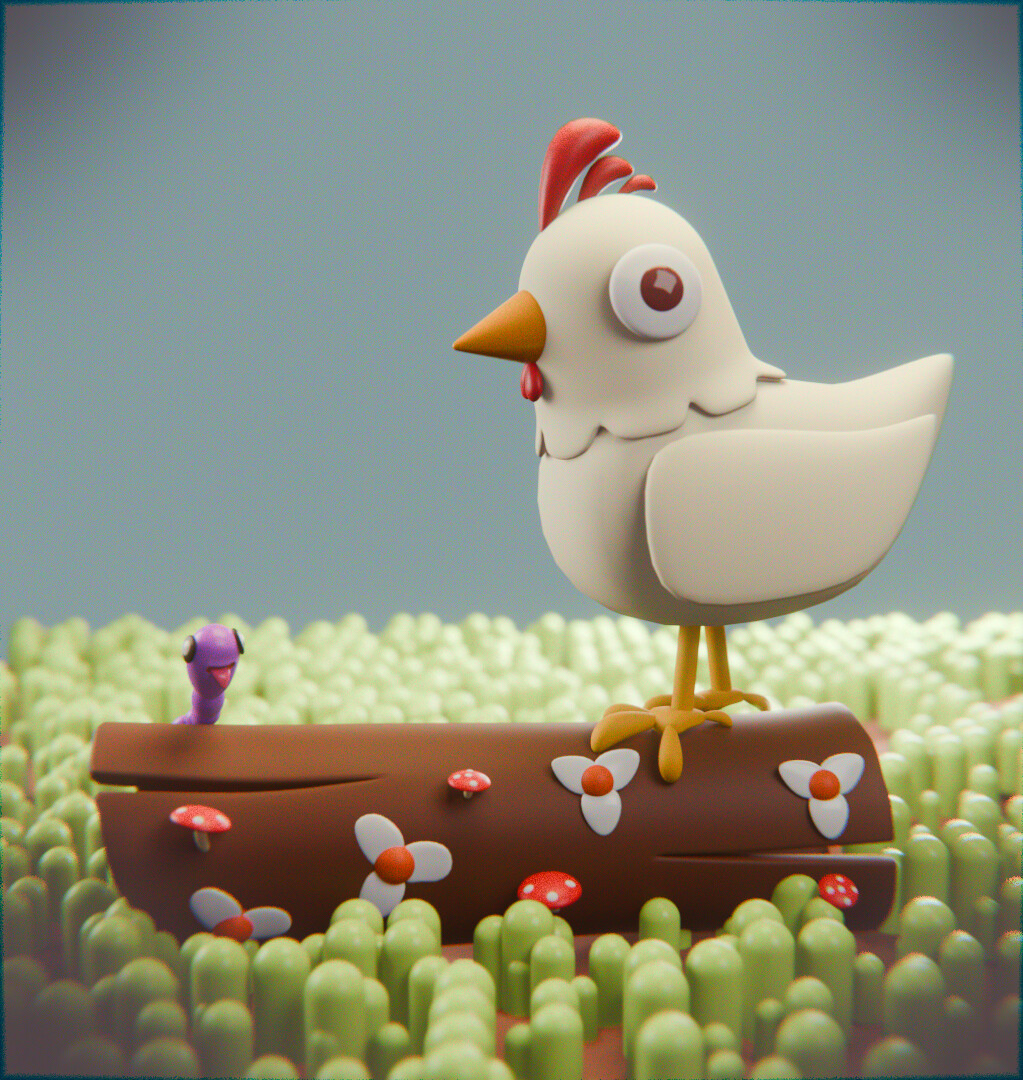 ArtStation - Cartoon Chicken