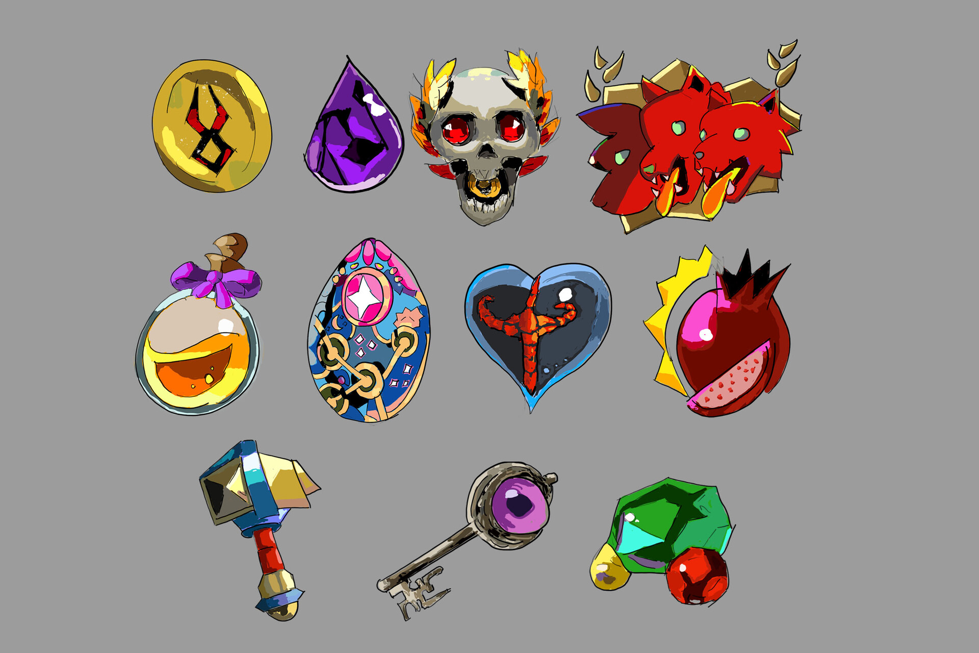 ArtStation - Hades Item Buttons by JR