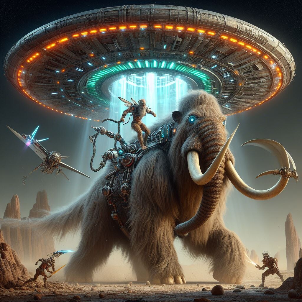 Ralf Sommer - "Laser-Mammoth and Roman-Empress fight back the Alien ...
