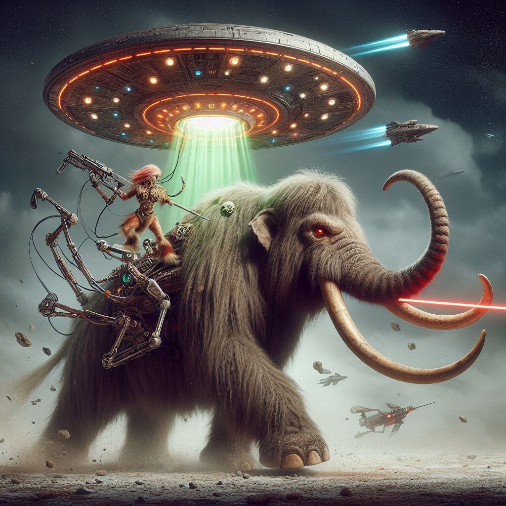 Ralf Sommer - "Laser-Mammoth and Roman-Empress fight back the Alien ...