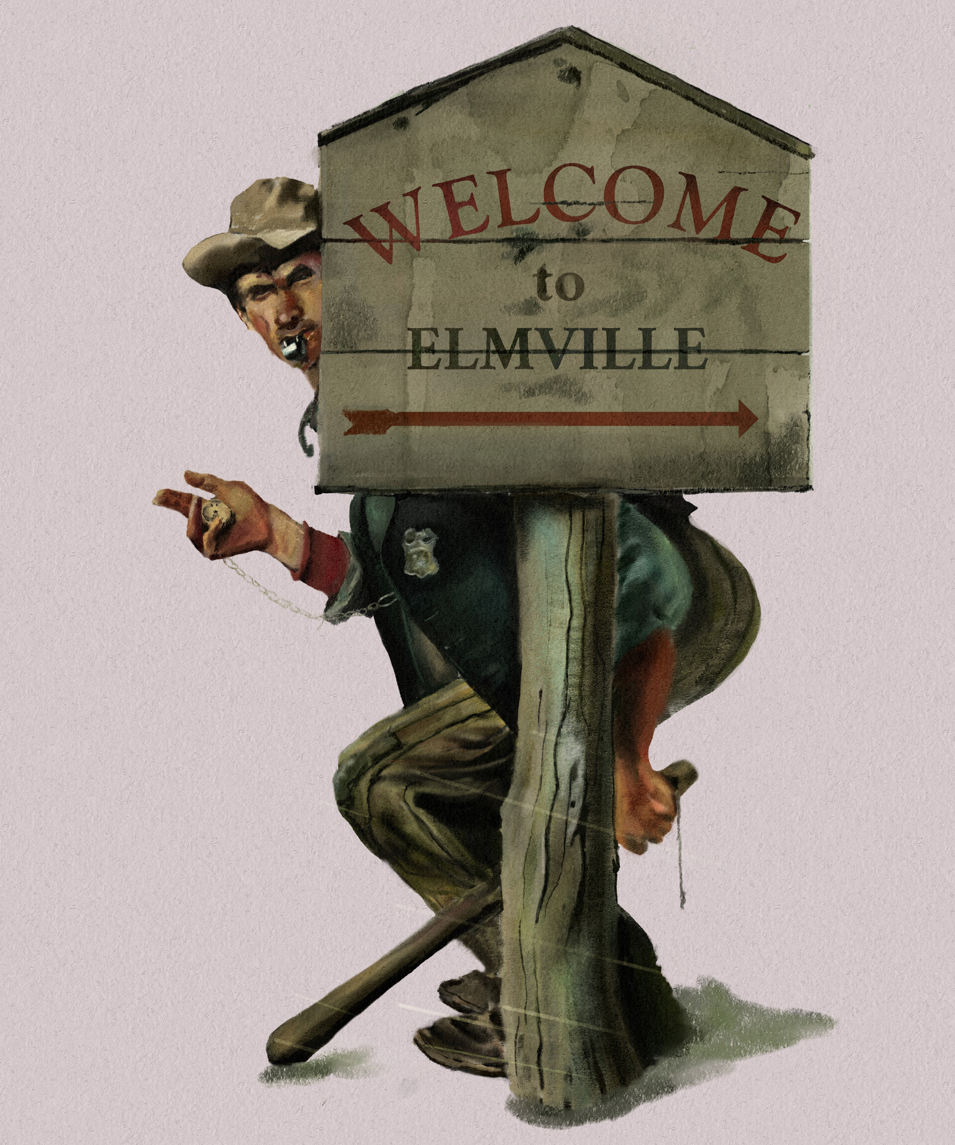 ArtStation - Study - Norman Rockwell - Welcome to Elmville