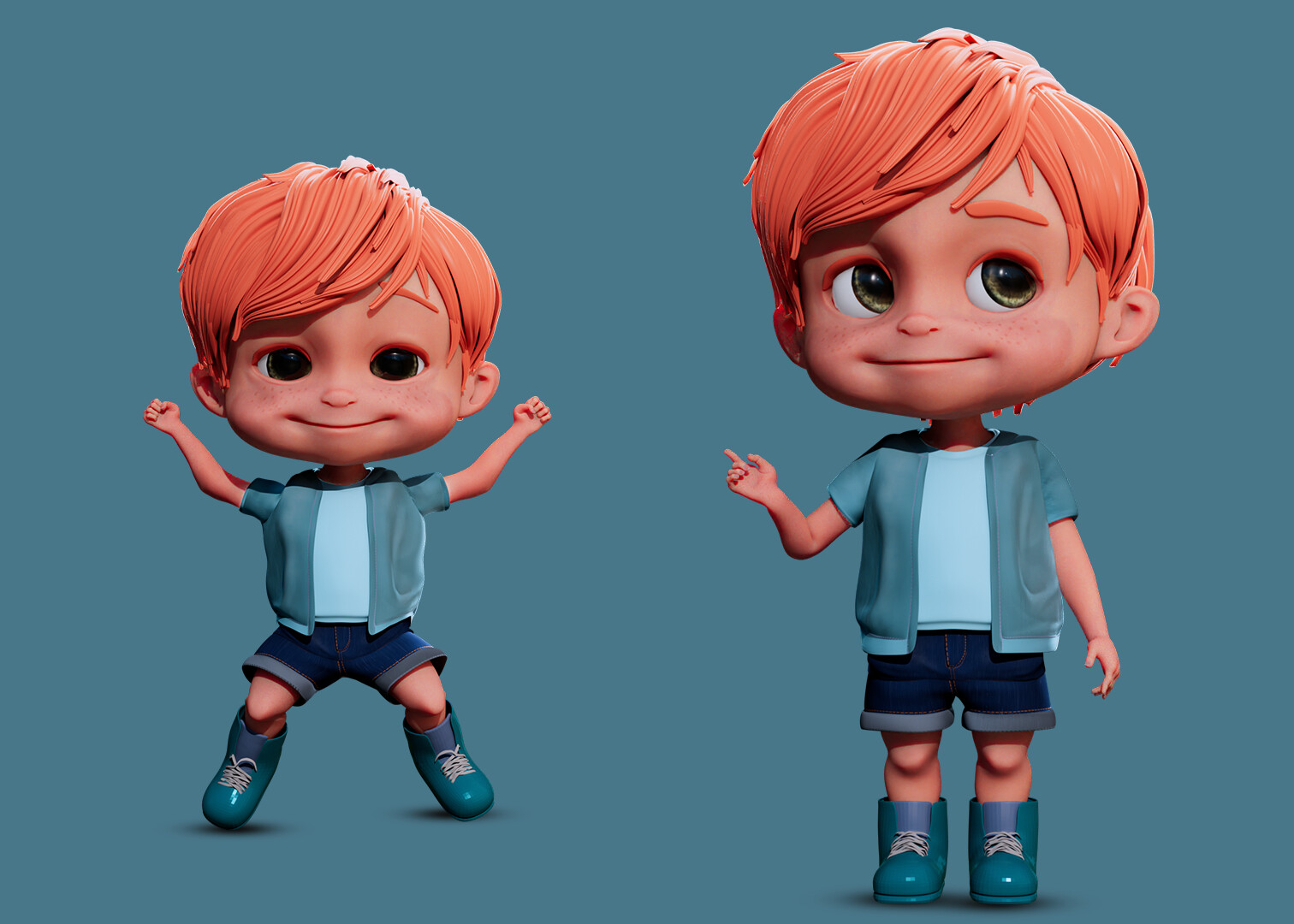 ArtStation - Cartoon Boy Rigged