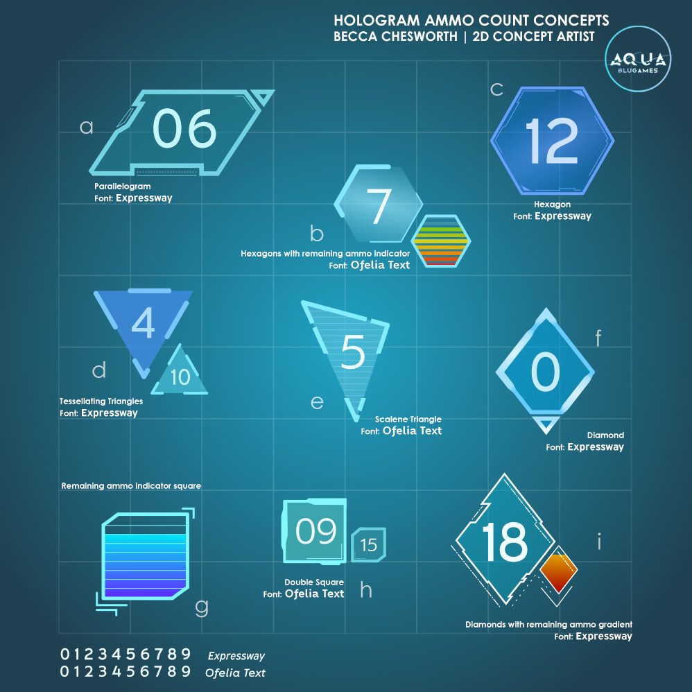 ArtStation - UI Ammo Count Concepts