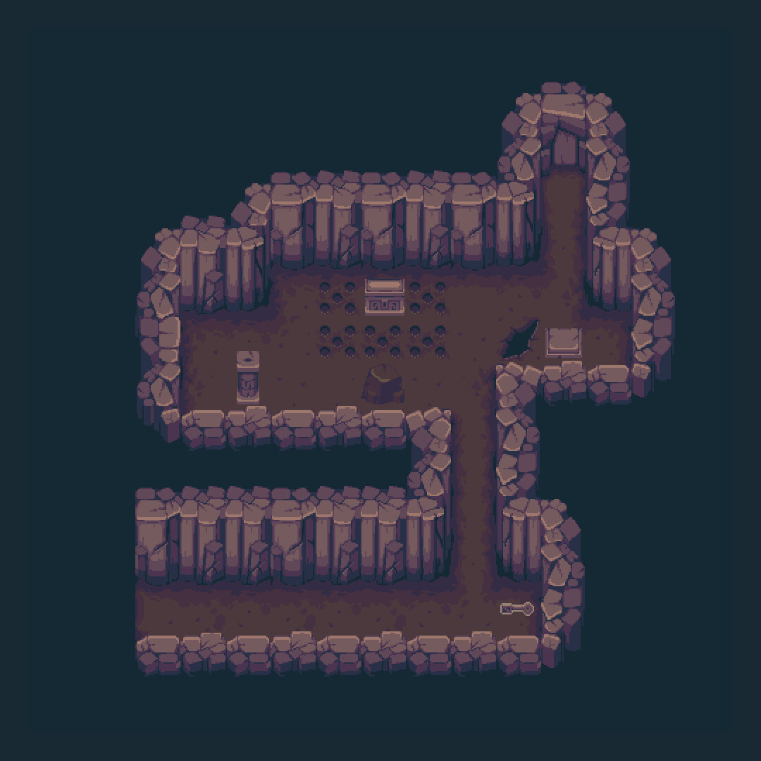 ArtStation - Top-Down cave tileset