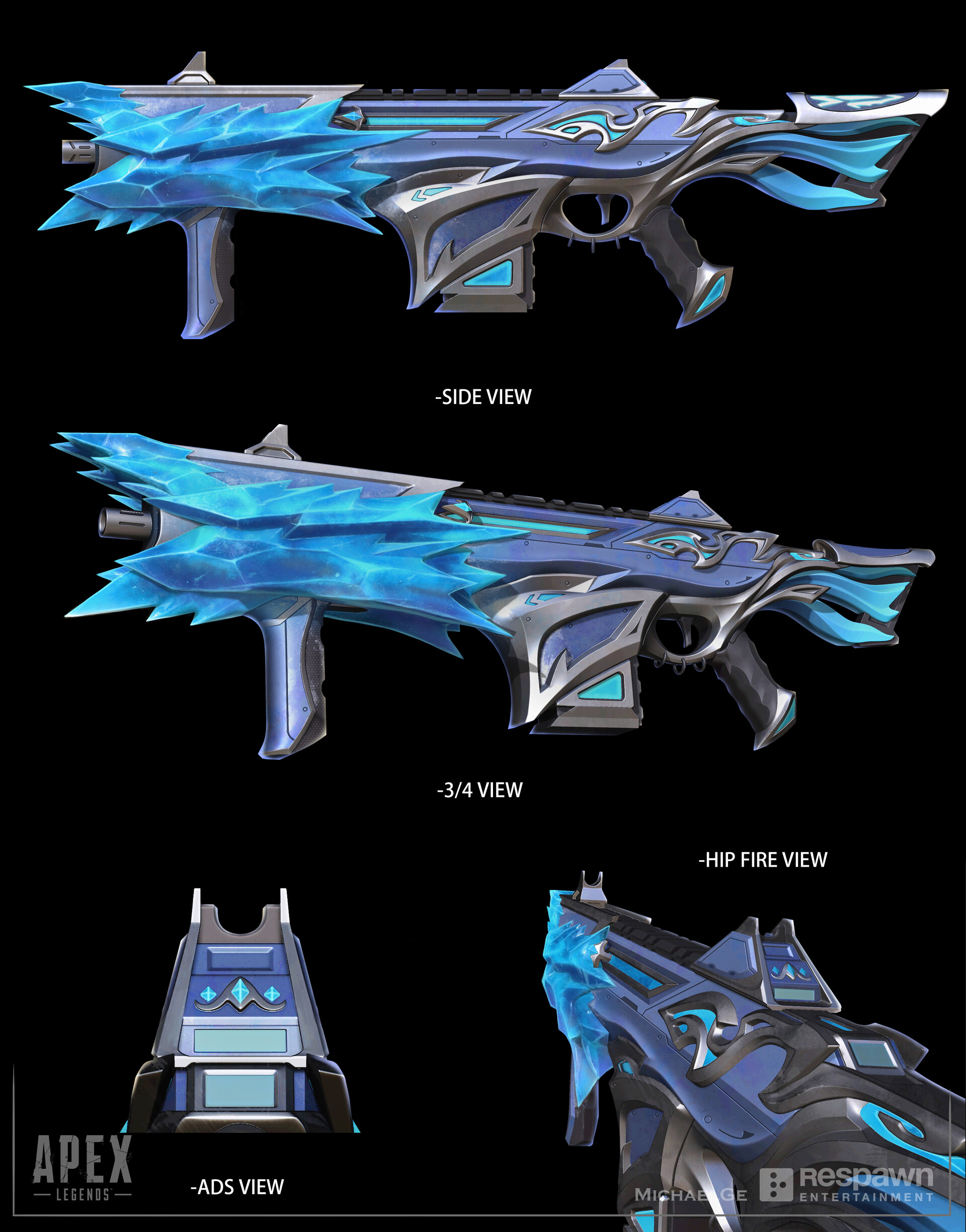 Michael Ge - Apex Legends - “Diamond Dust” Legendary Carsmg Turnaround