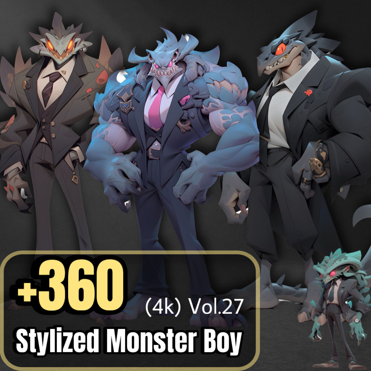 ArtStation - +360 Stylized Monster boy(4k)