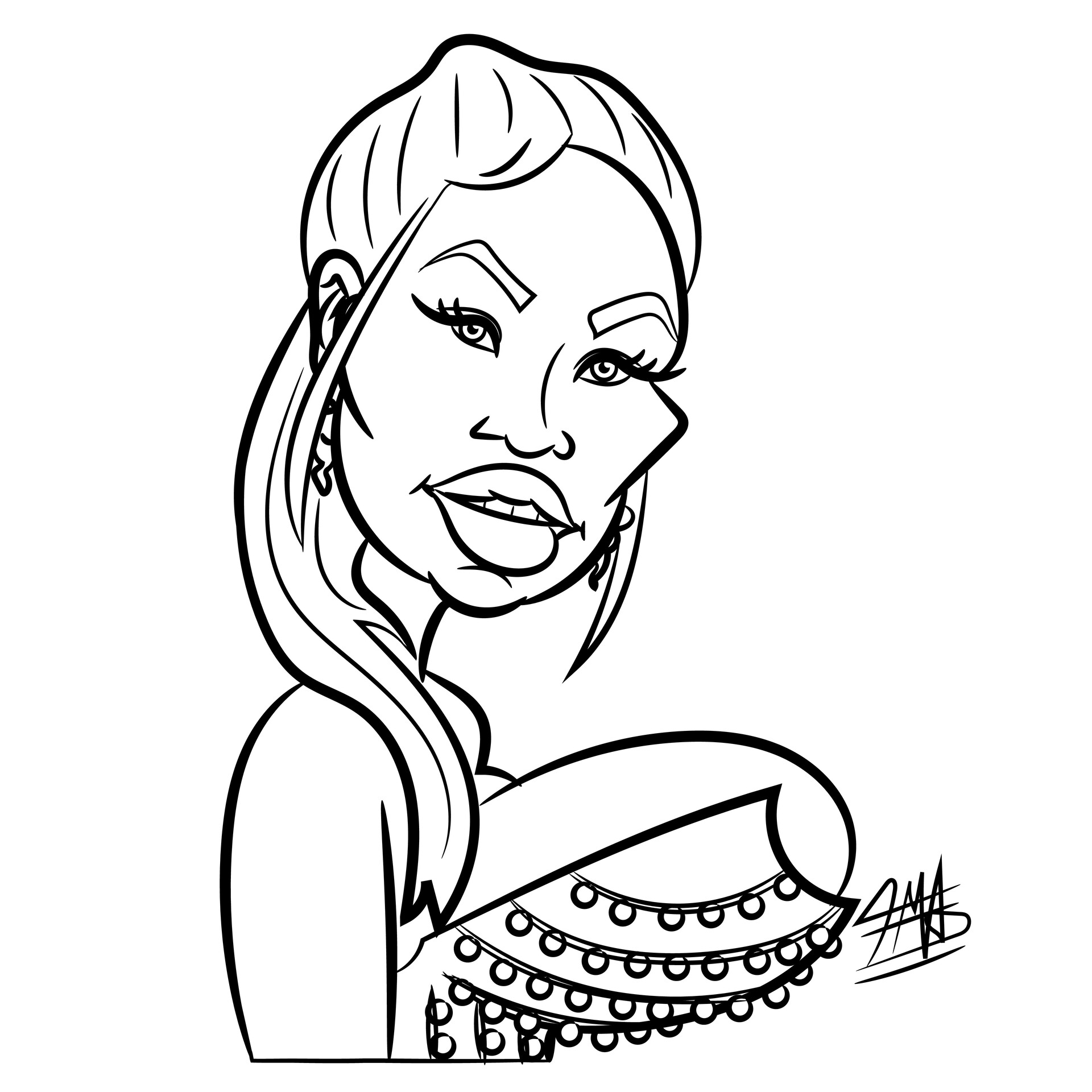 nicki minaj coloring sheet