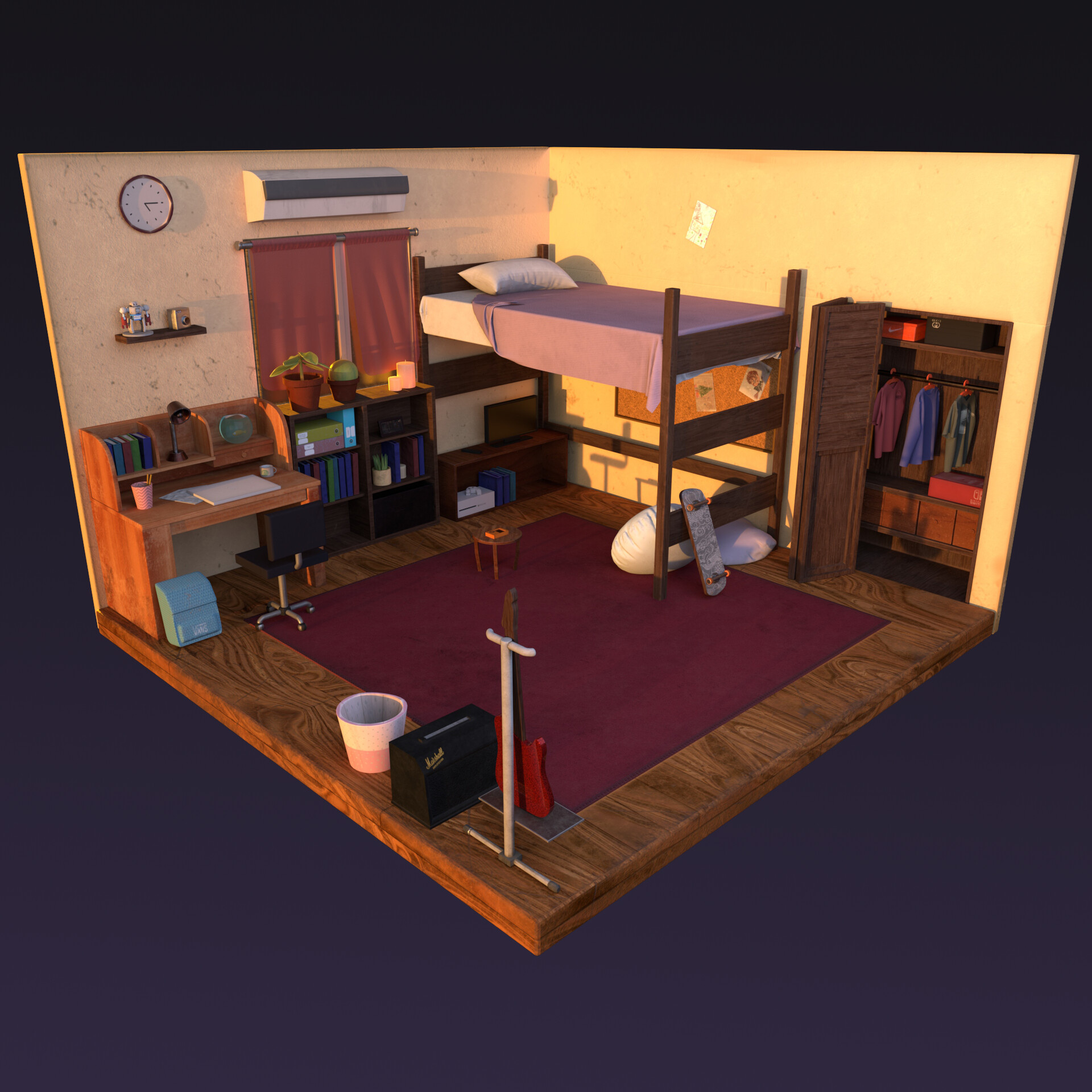 ArtStation - Isometric Room