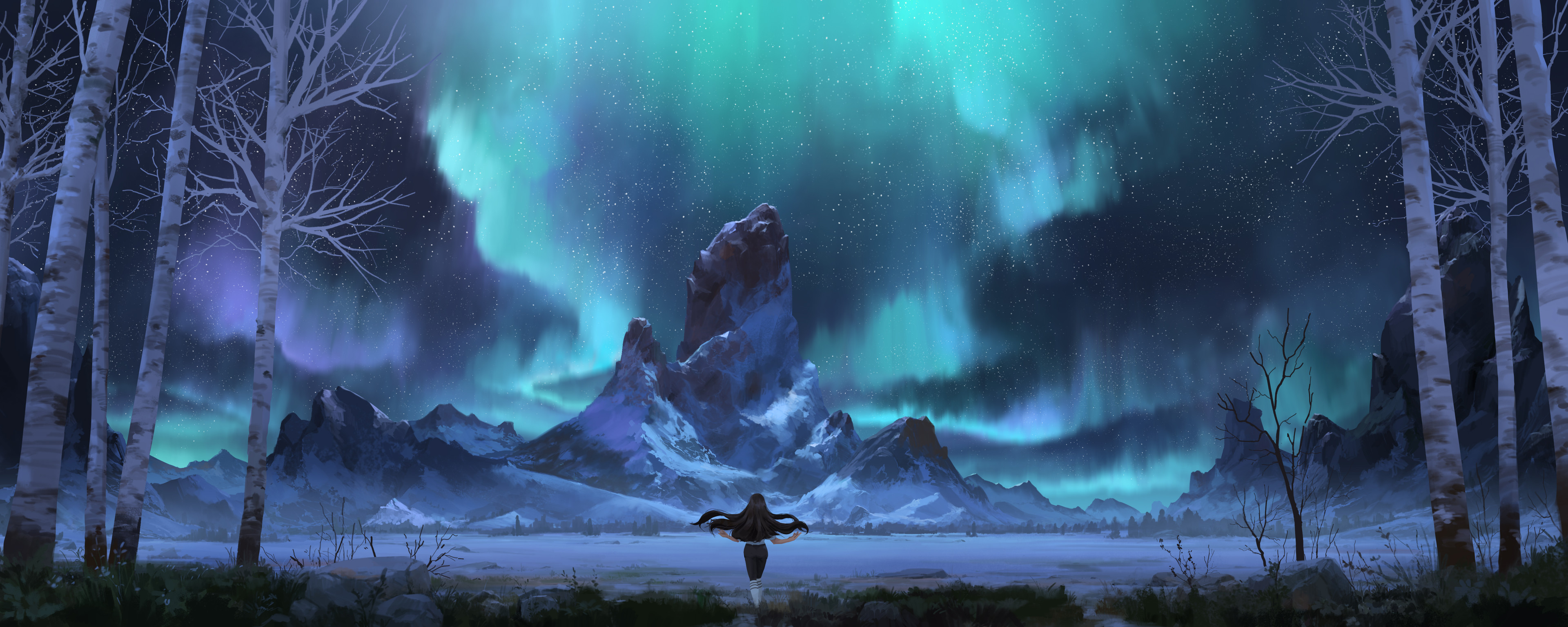 sin-jong-hun-72-aurora-in-winter.jpg (3840×1536)图片_色彩图片素材-花瓣网