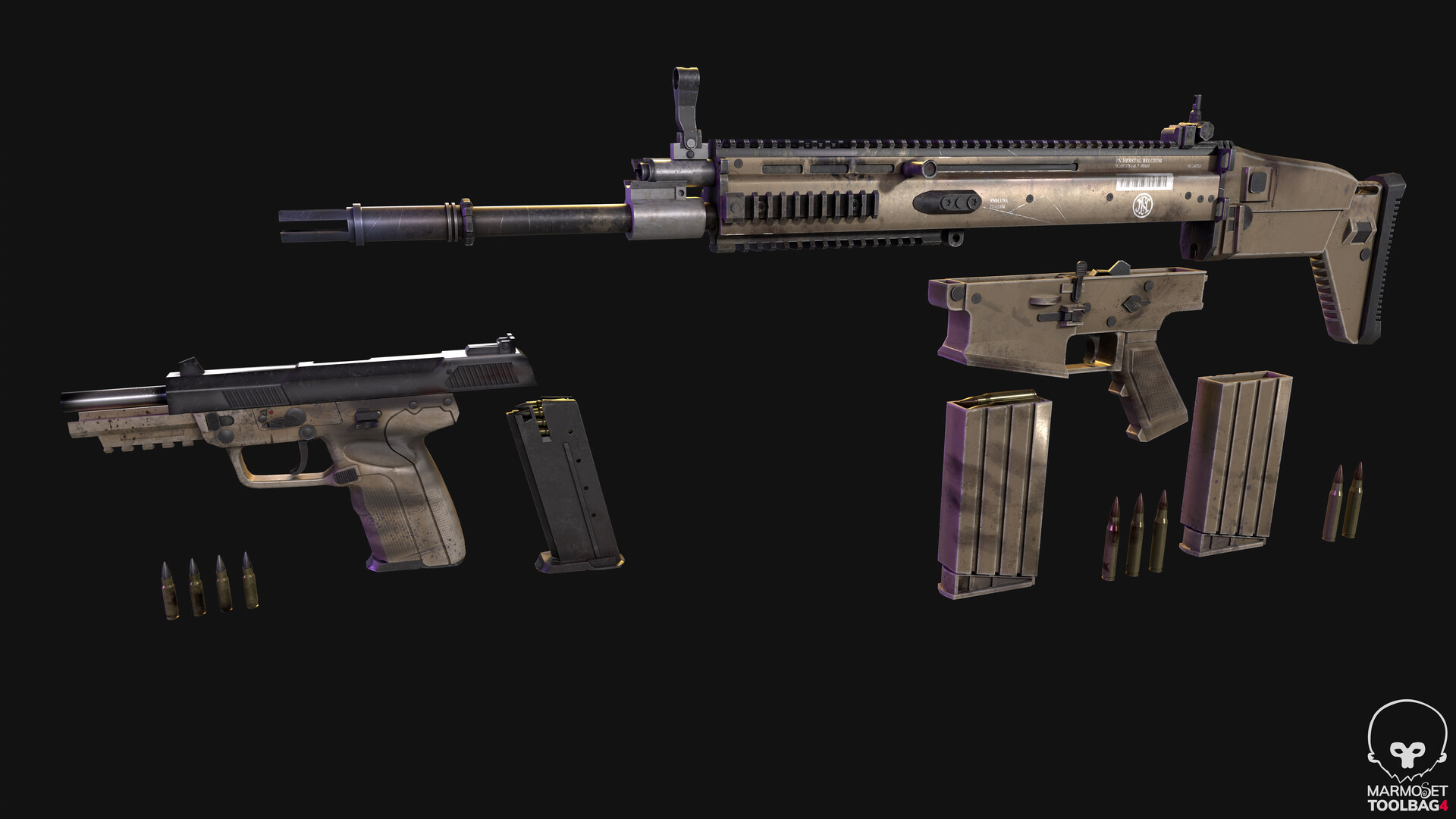 ArtStation - FN_GUN_SET_3D_MODEL