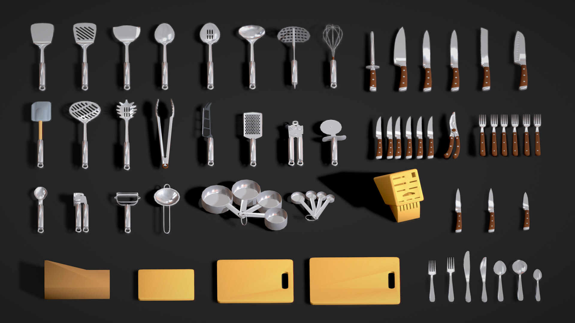 ArtStation - 50+ Kitchen Asset Pack - Low poly Utensils