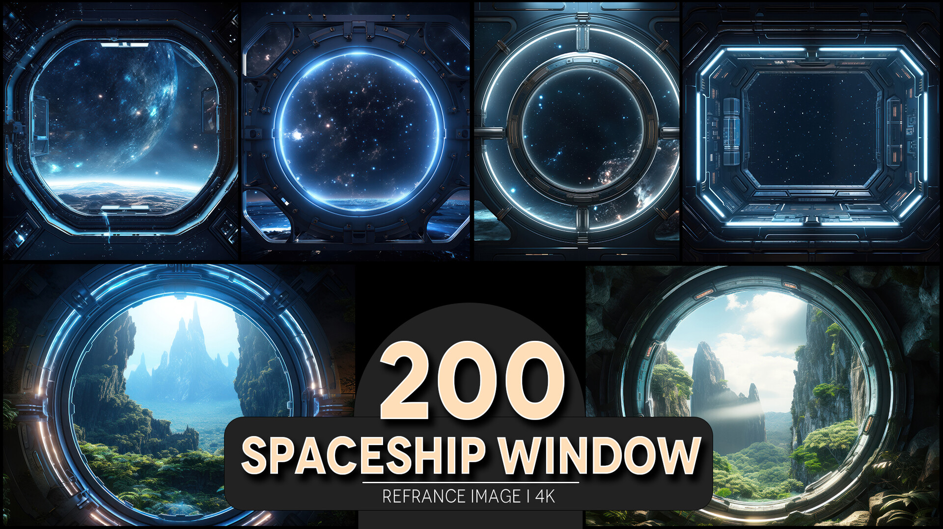 Pixel Ref - Spaceship Window 4K Reference/Concept Images