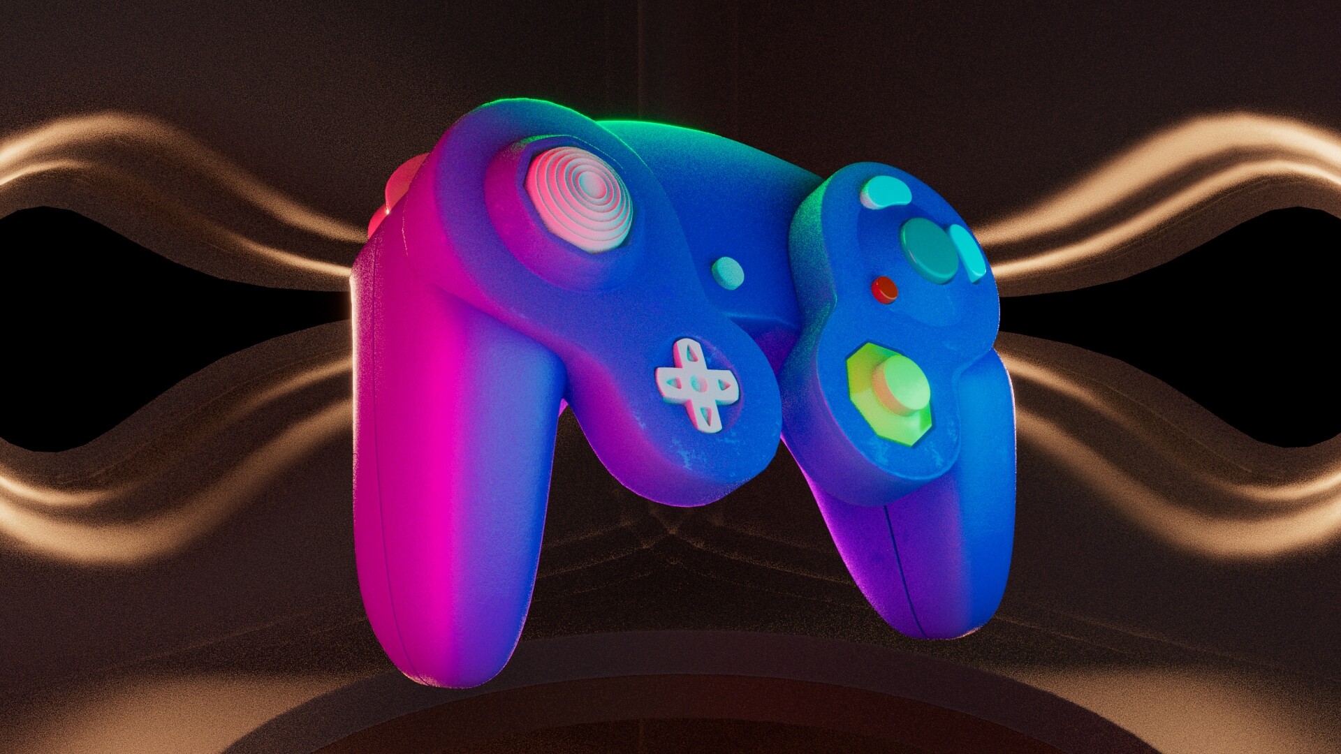 ArtStation - 3D Model of a Gamecube Controller