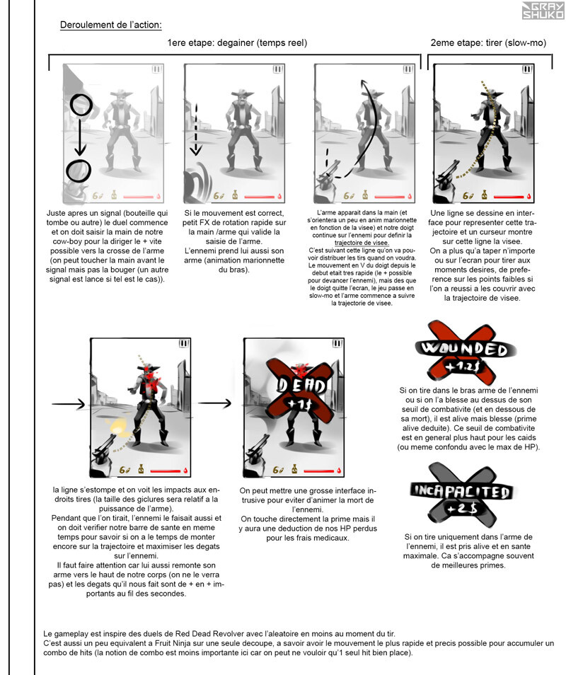 Gray Shuko - Cowboy showdown mobile game - Groundwork