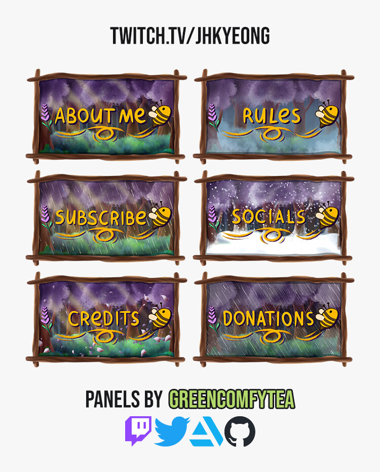 ArtStation - [2021] Twitch Panels for jhkyeong