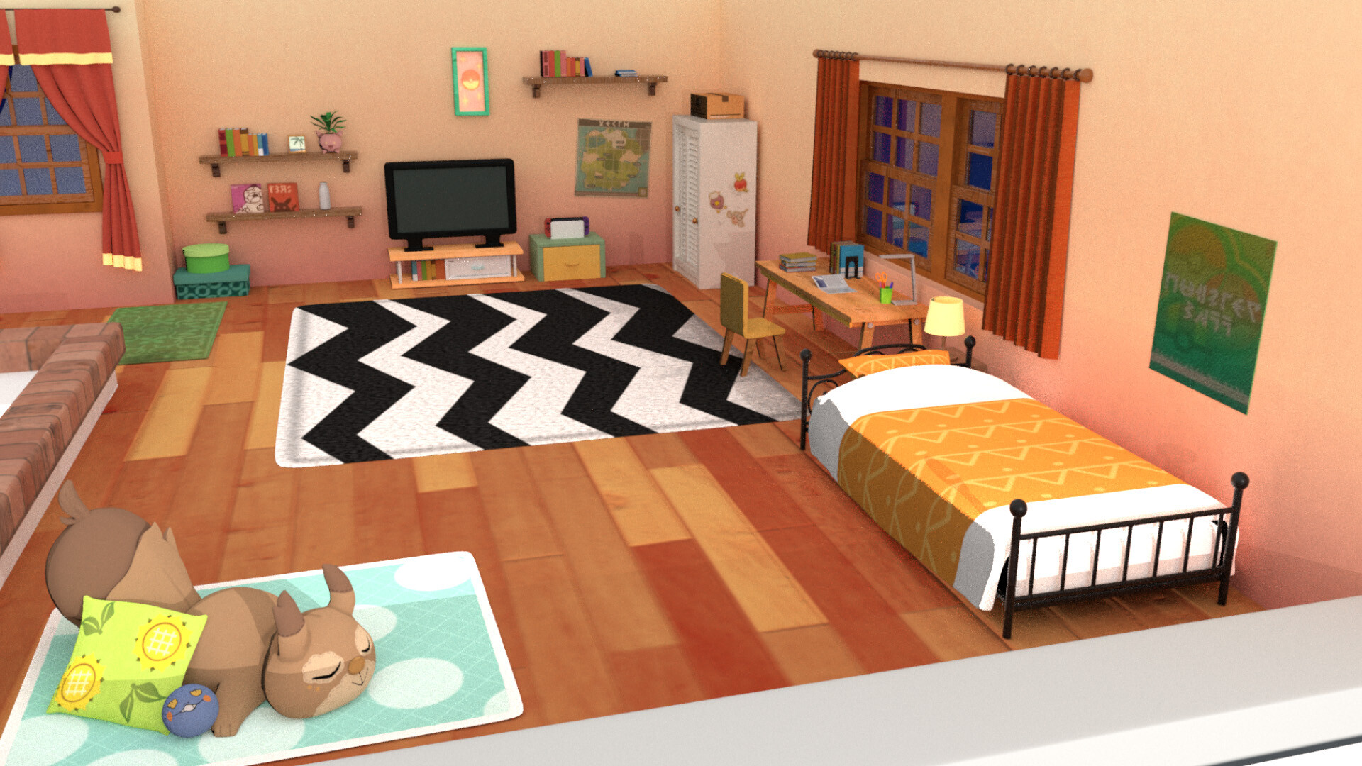 pokémon bedroom