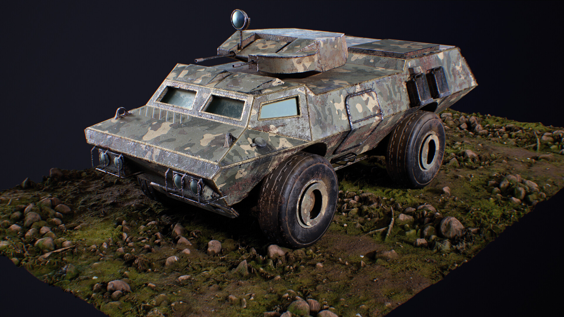 ArtStation - Mobile game-ready armored military vehicle