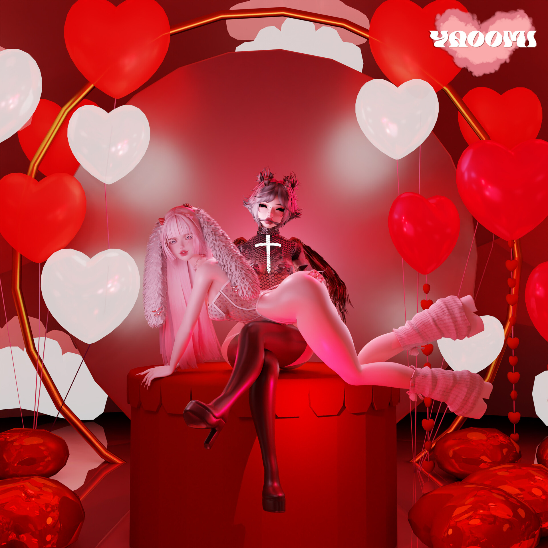 ArtStation - Valentine's Day render scene, collab by Yaoomi