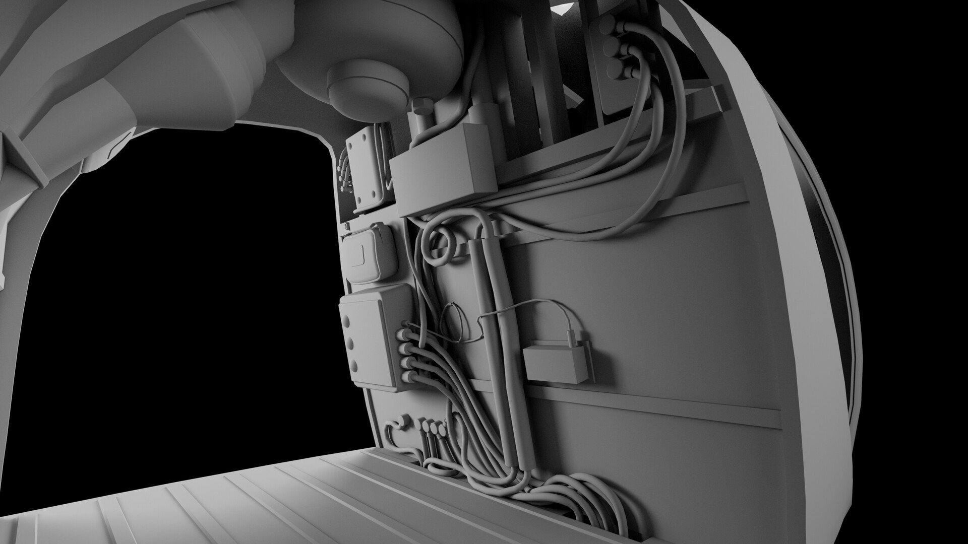 ArtStation - Hardsurface WIP | Clay Rendering