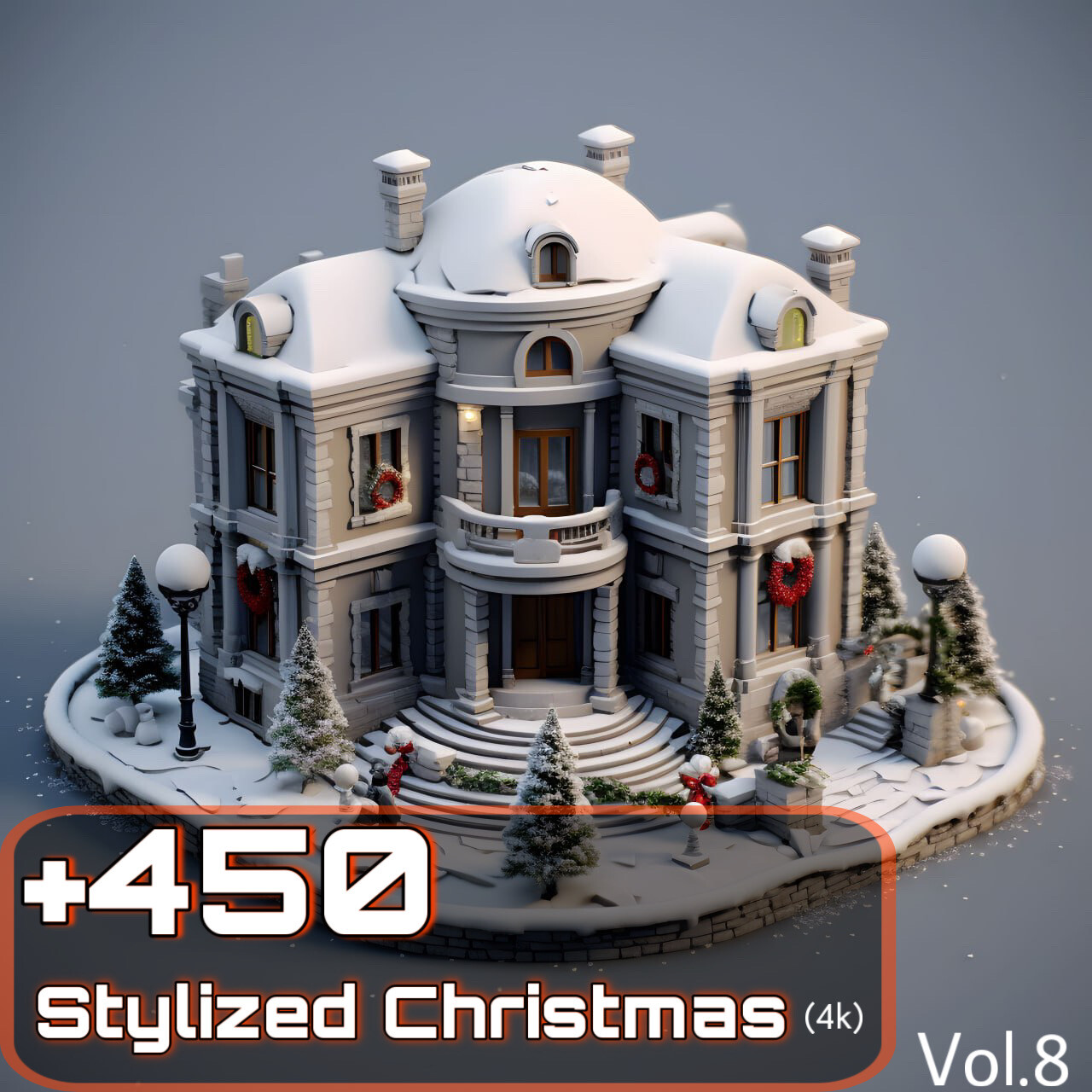 ArtStation - +450 Stylized Christmas Architecture(4k)