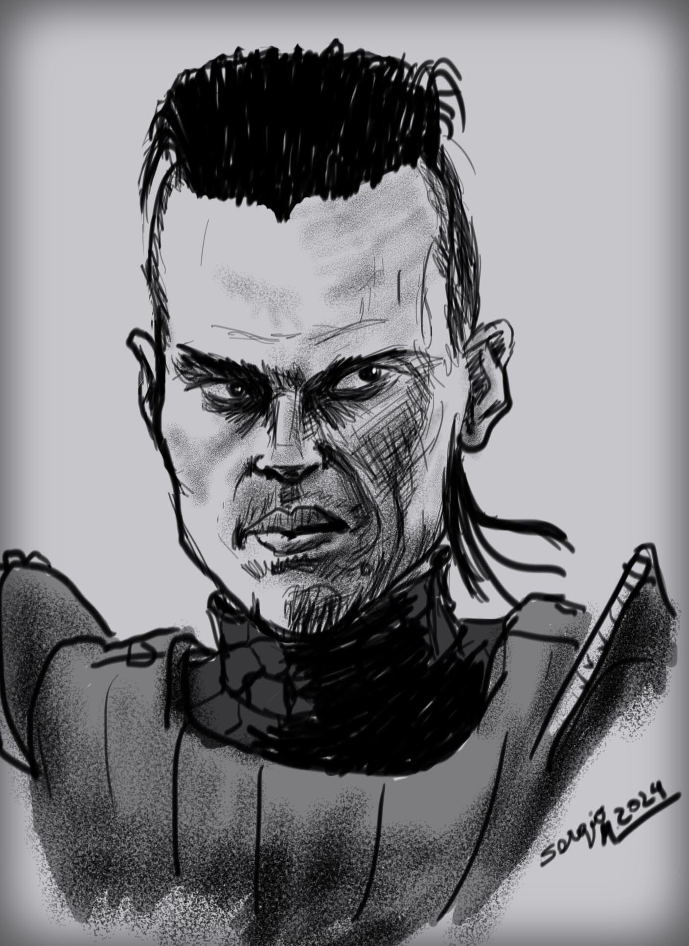 ArtStation - Karl Urban Vaako. Sketchbook Pro Caricature